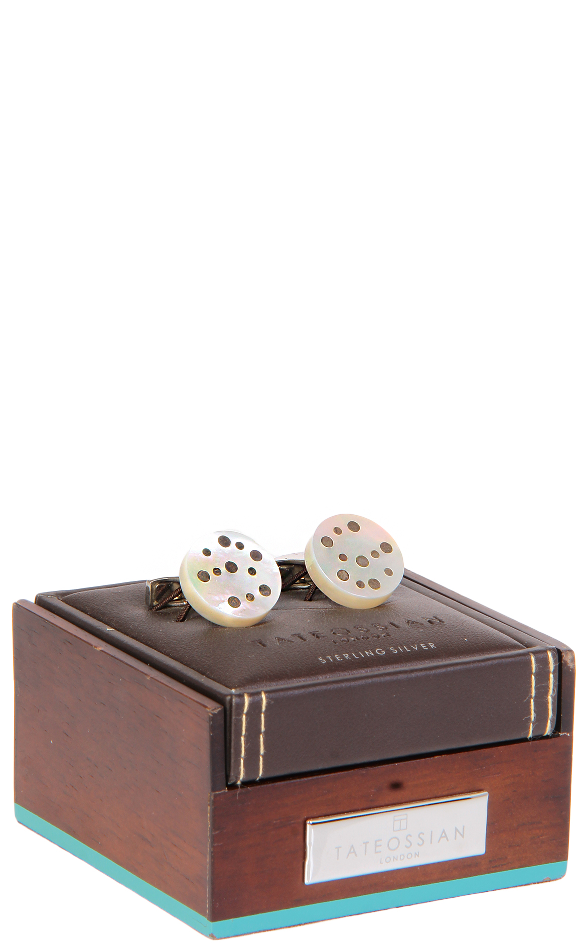 Tateossian-Tateossian Gümüş Rengi Kol Düğmesi