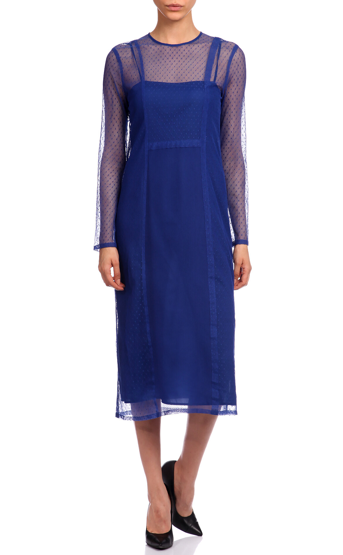 DKNY-DKNY Mavi Elbise