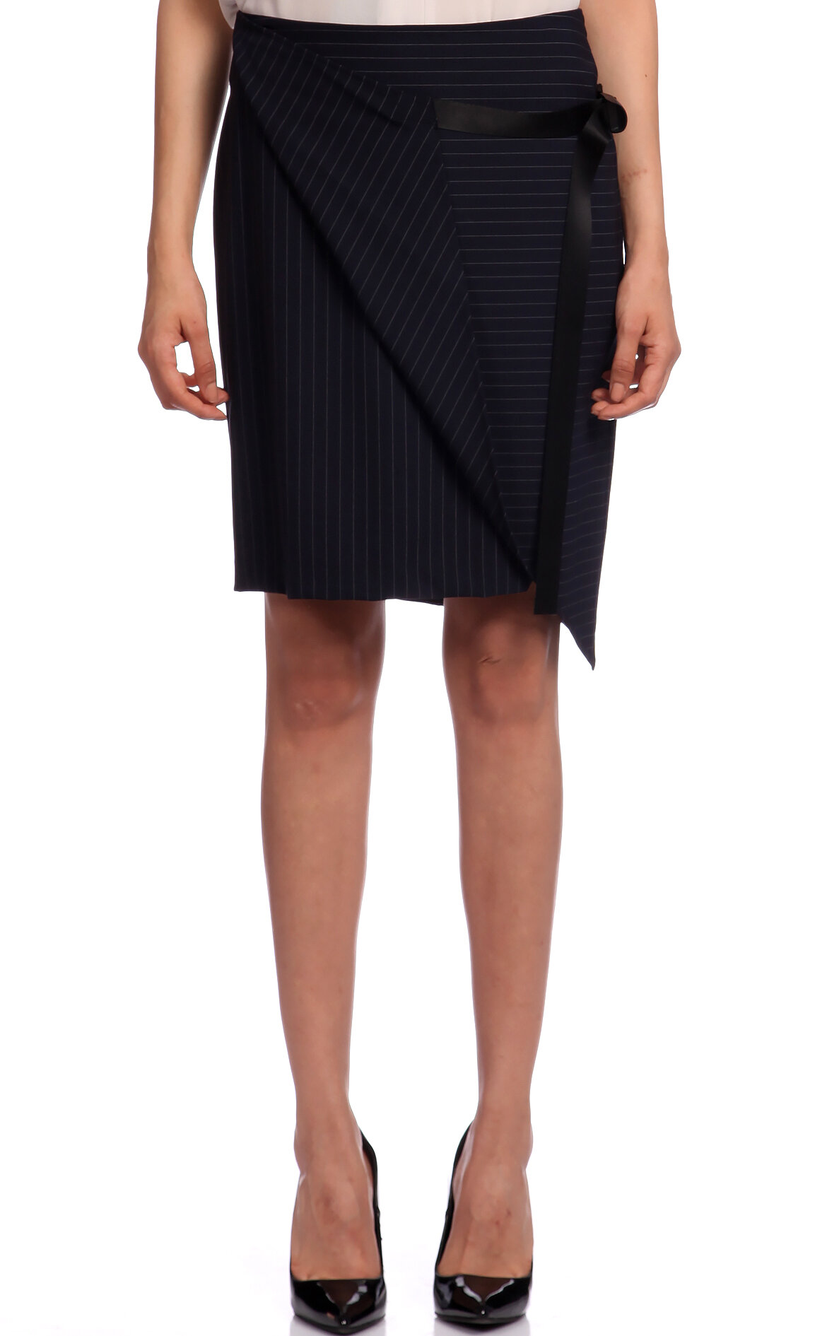 DKNY-DKNY Çizgili Renkli Etek