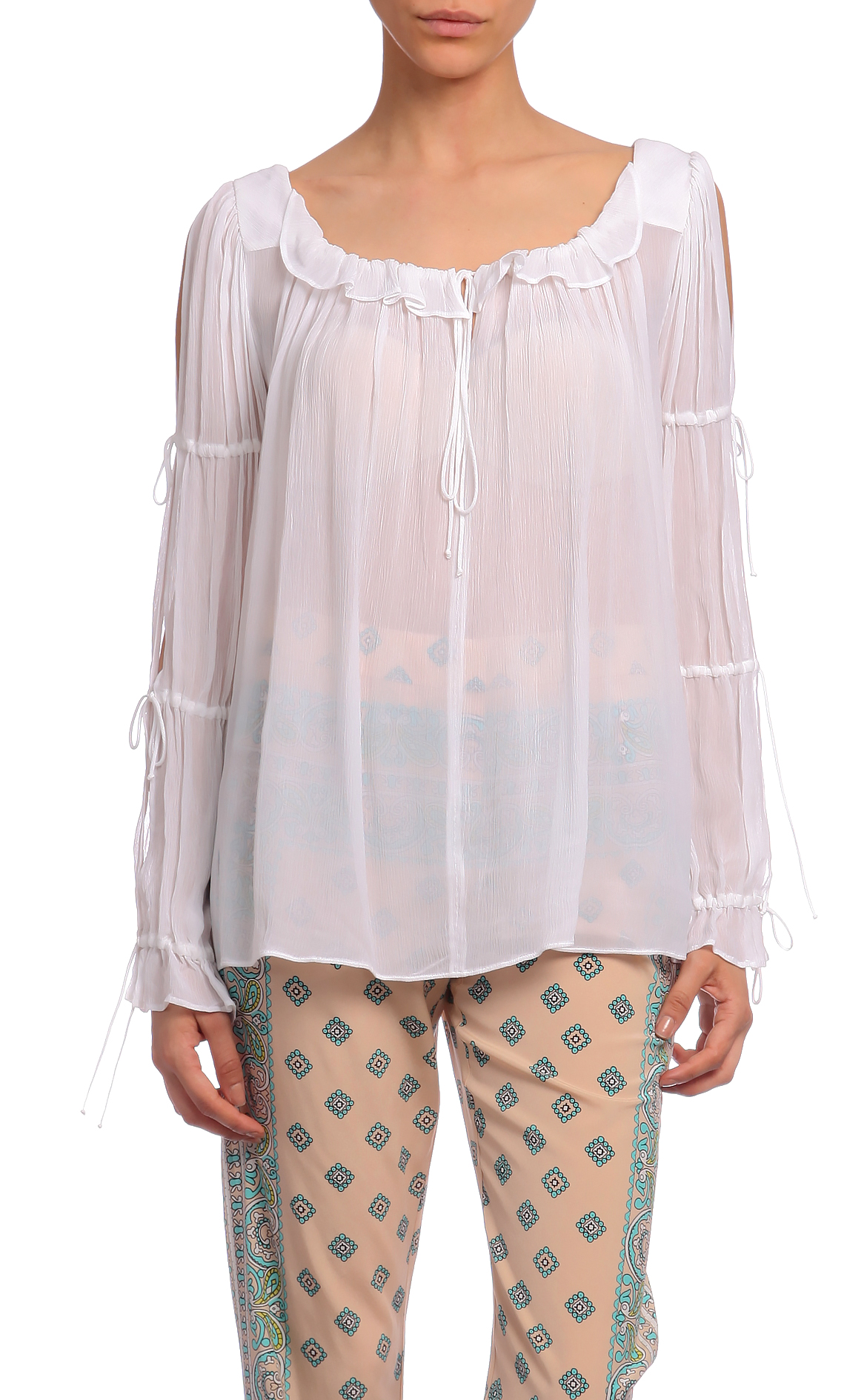 Michael Kors Collection-Michael Kors Collection Beyaz Bluz