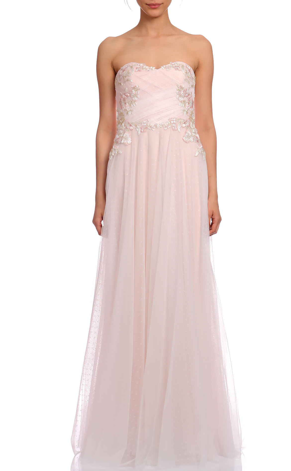 Marchesa Notte-Marchesa Notte Pembe Gece Elbisesi