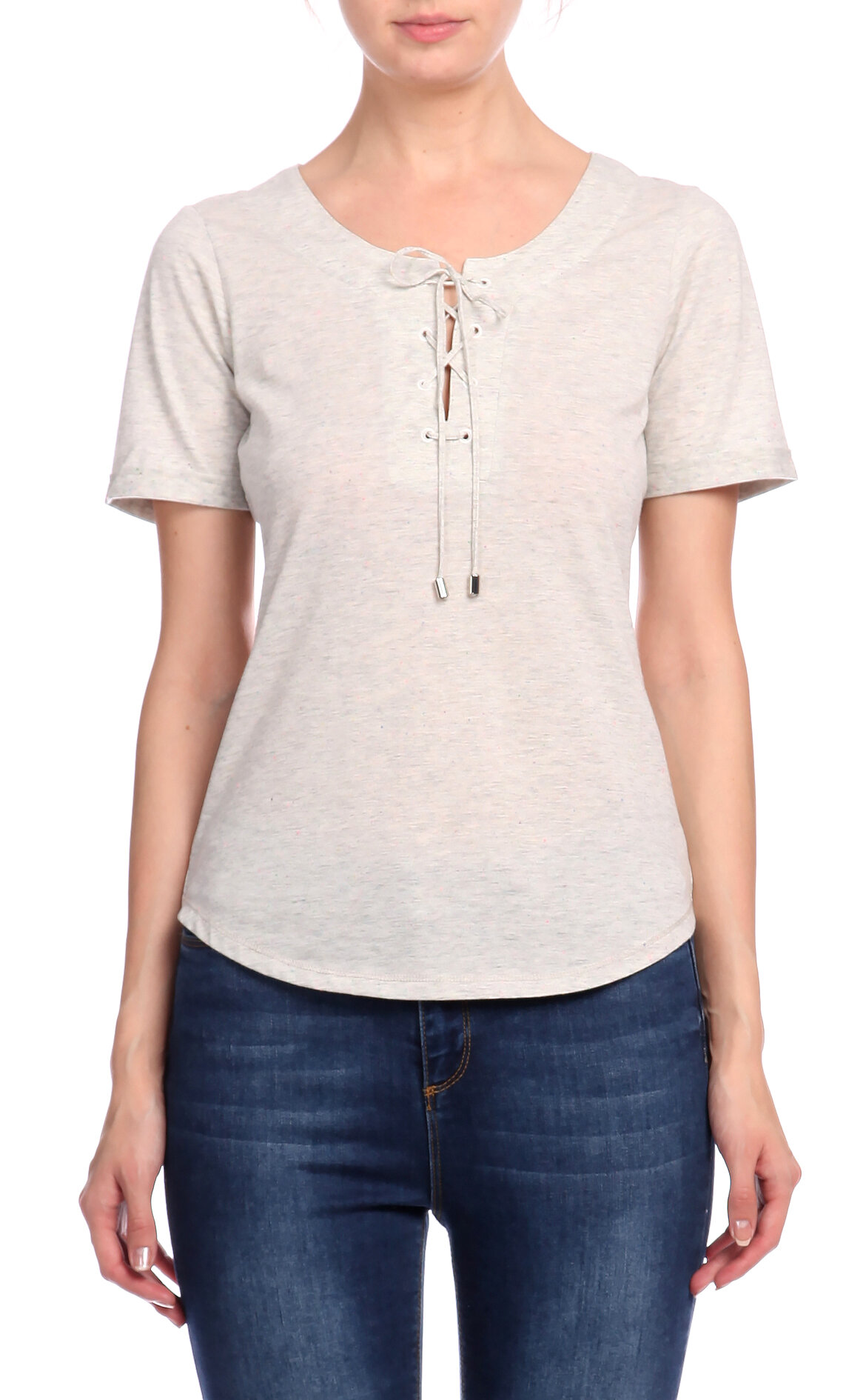 Karen Millen-Karen Millen Gri T-Shirt Karen Millen-Karen Millen Gri T-Shirt