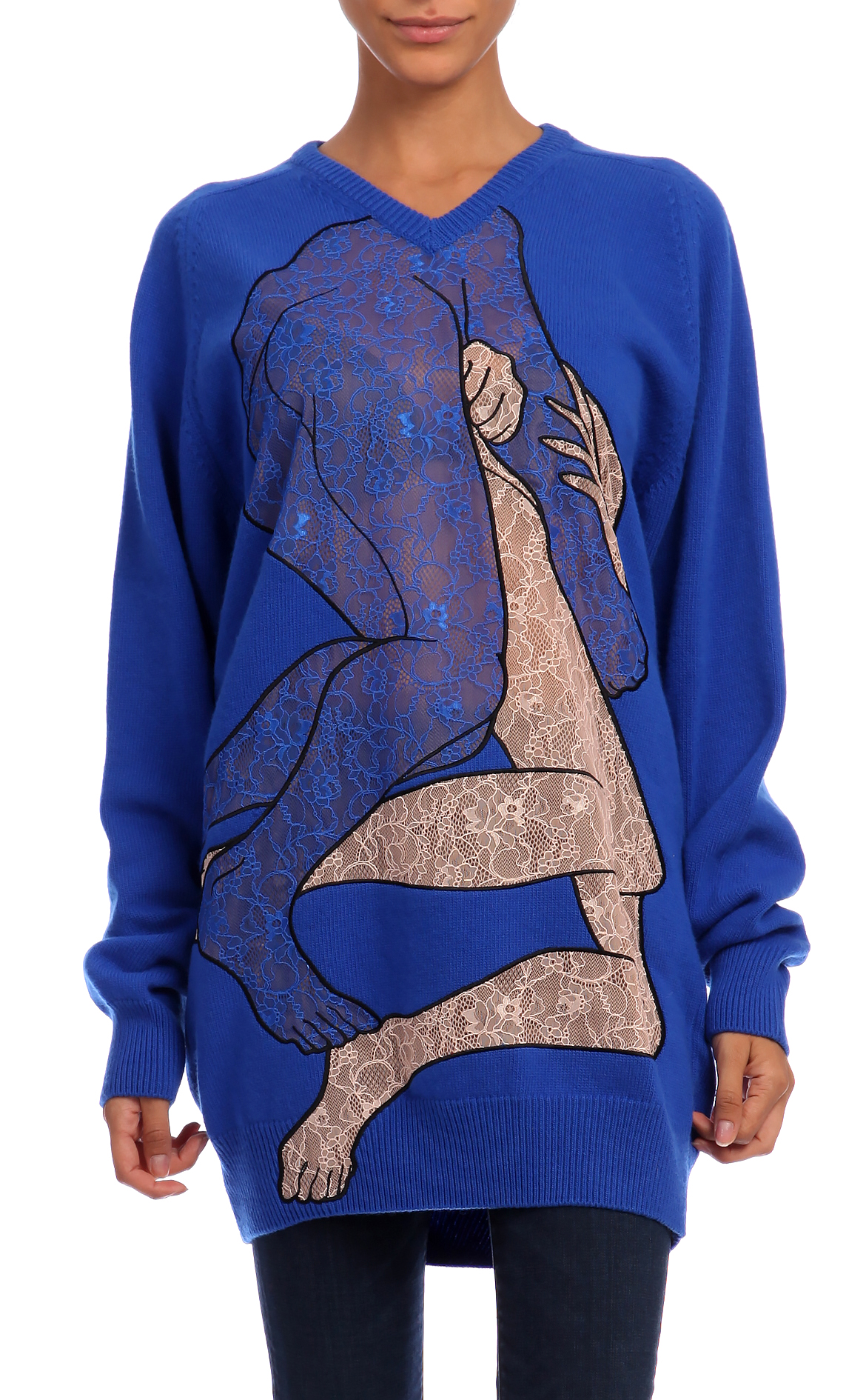 Christopher Kane-Christopher Kane Mavi Triko