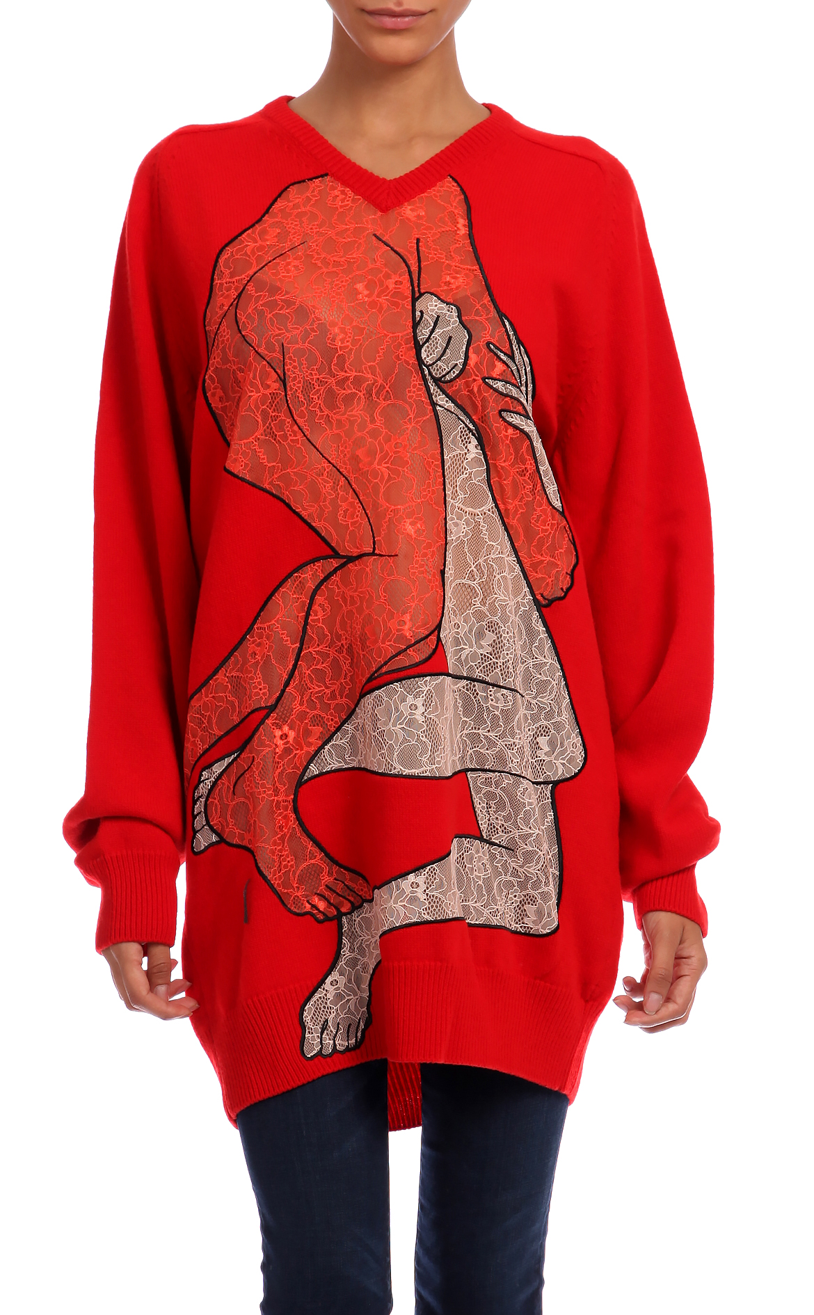 Christopher Kane-Christopher Kane Kırmızı Triko