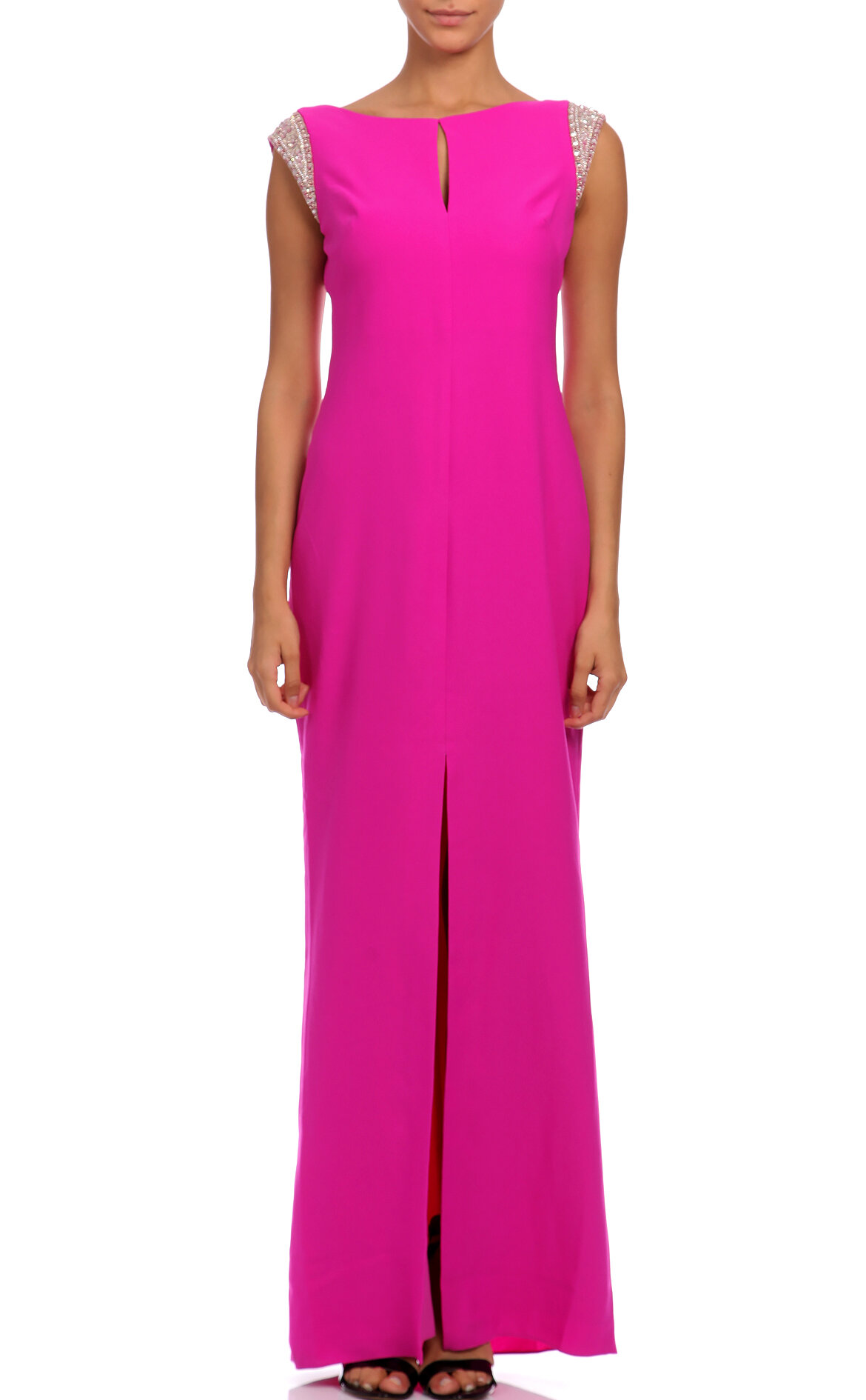 Aidan Mattox-Aidan Mattox Pembe Gece Elbisesi