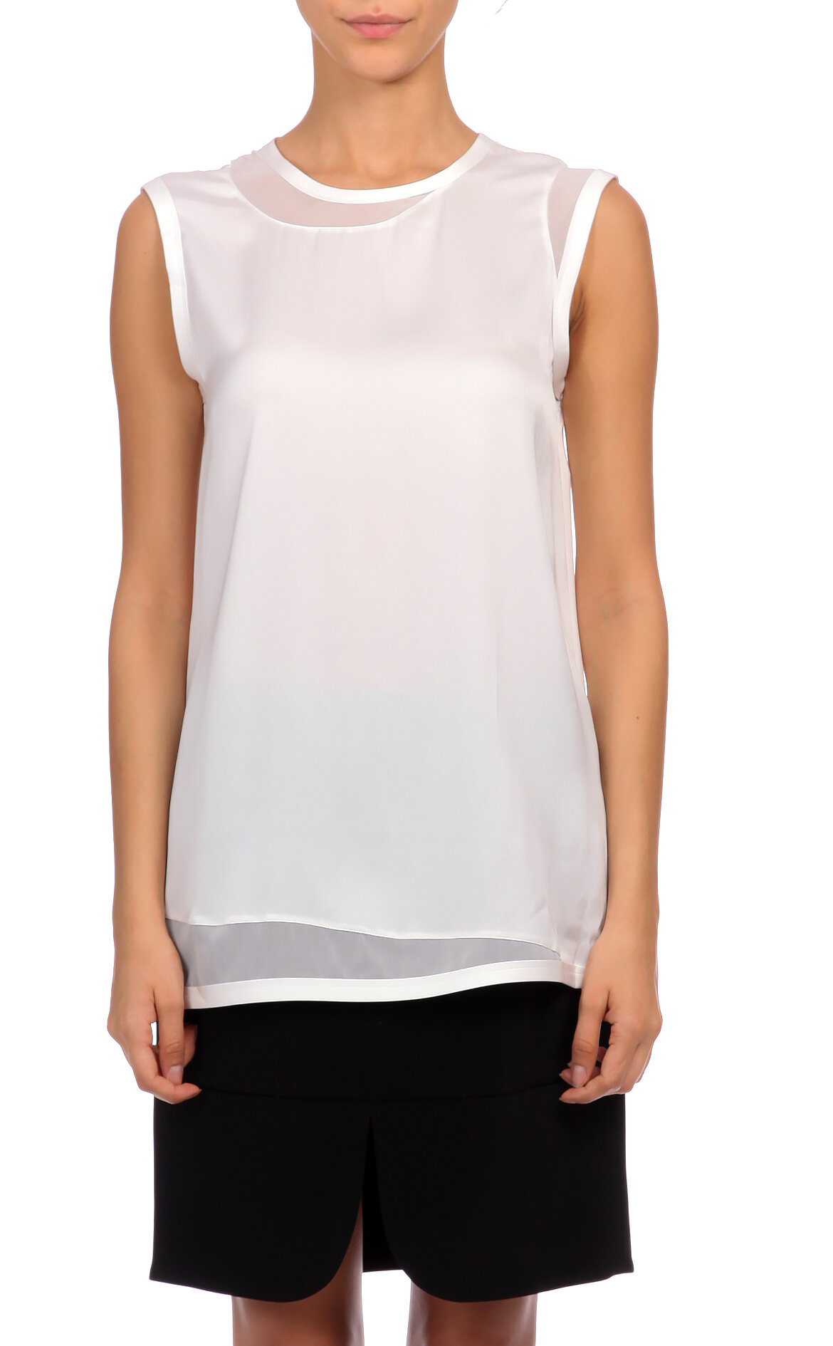 DKNY-DKNY Beyaz Bluz