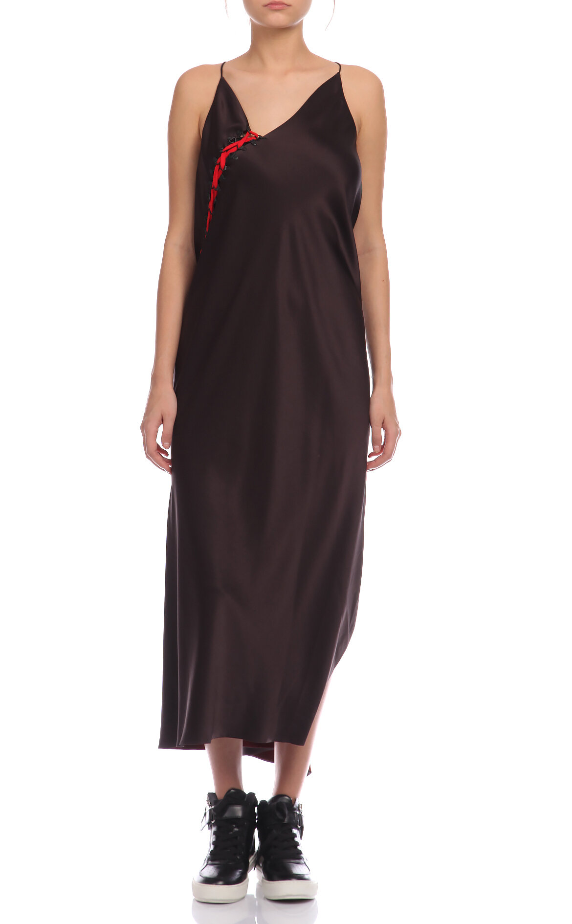 DKNY-DKNY Kahverengi Elbise