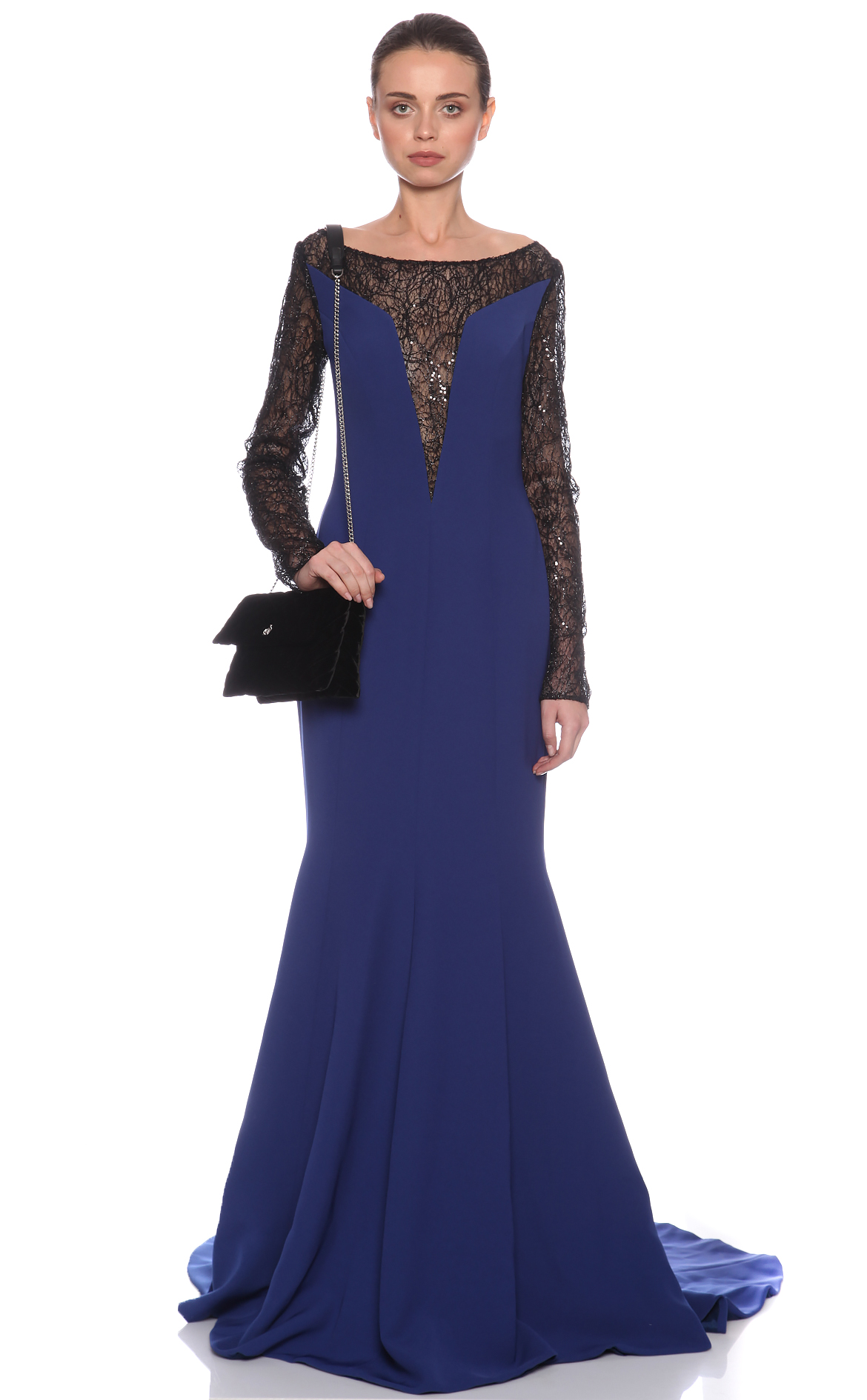 Georges Hobeika-Georges Hobeika Lacivert Gece Elbisesi Georges Hobeika-Georges Hobeika Lacivert Gece Elbisesi