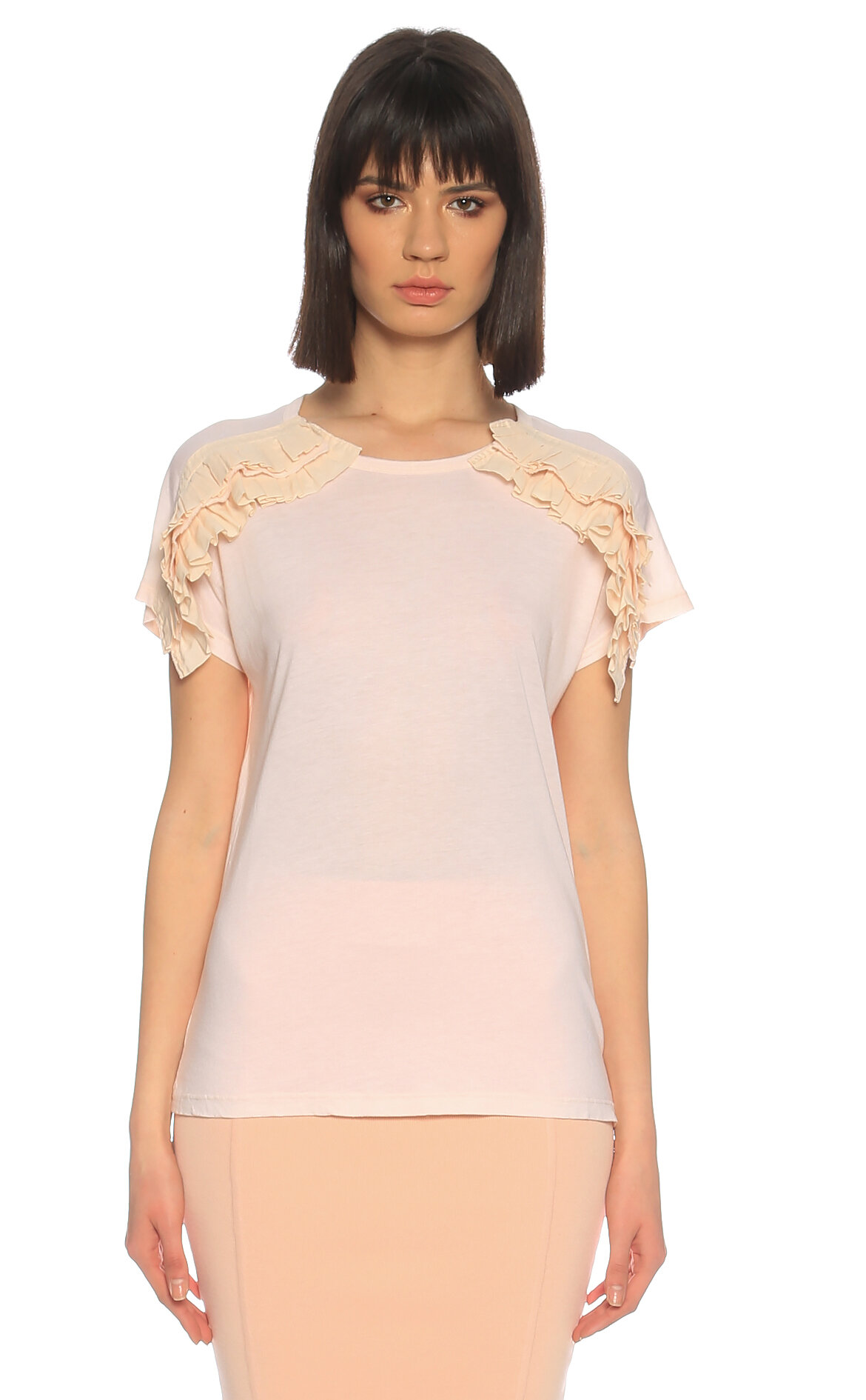 Clu-Clu Krem Rengi T-Shirt