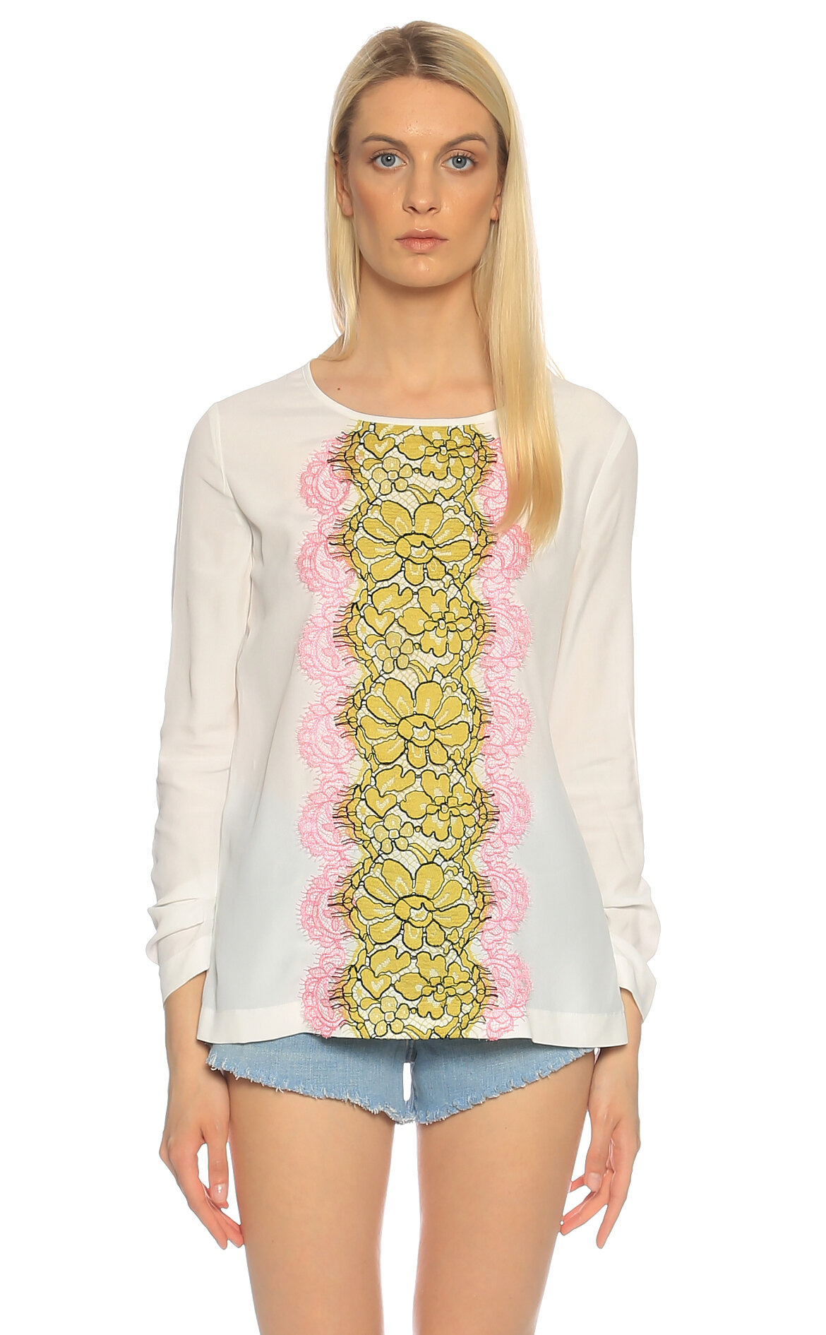 Boutique Moschino-Boutique Moschino Beyaz Bluz