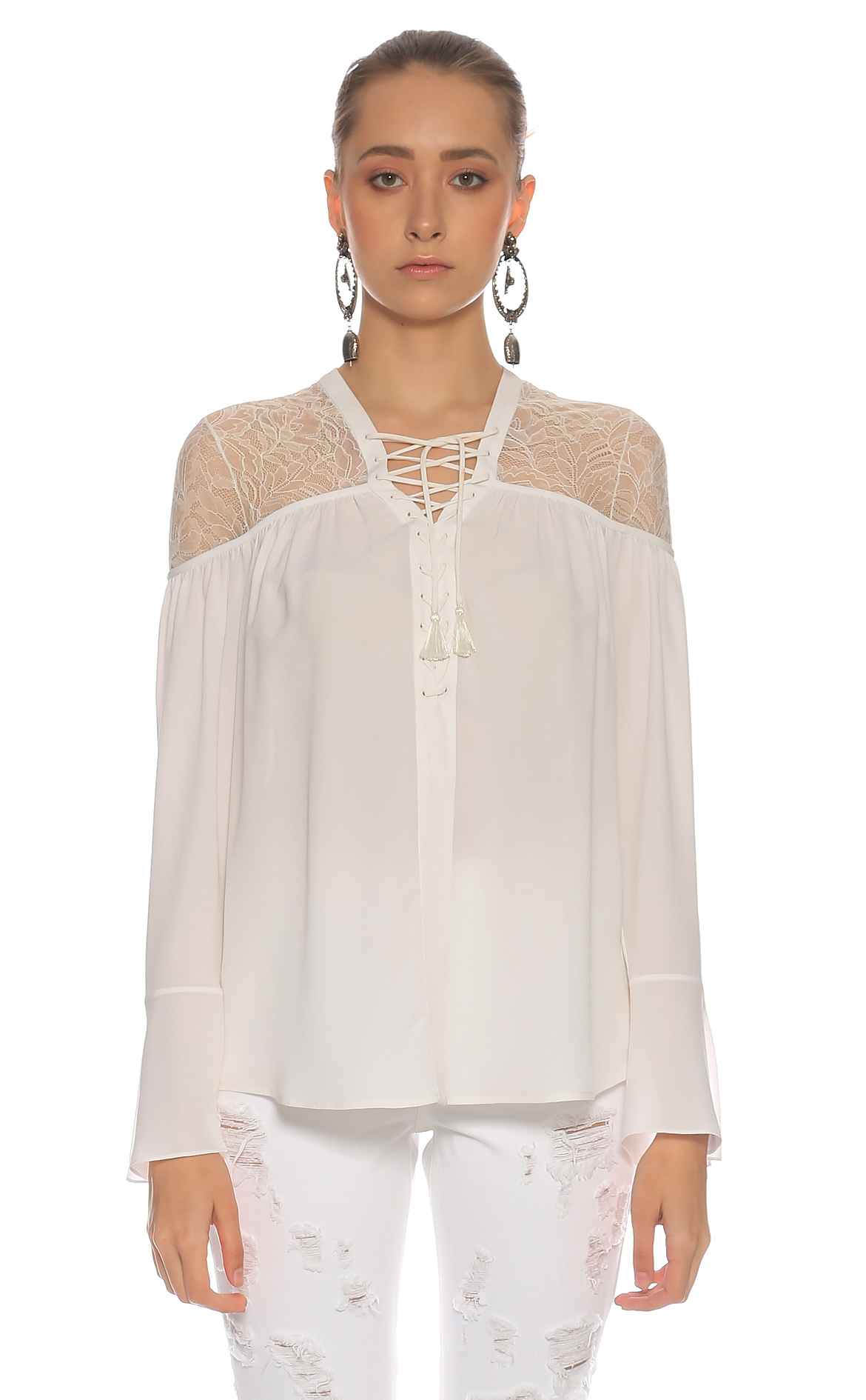Yigal Azrouel-Yigal Azrouel Beyaz Bluz Yigal Azrouel-Yigal Azrouel Beyaz Bluz