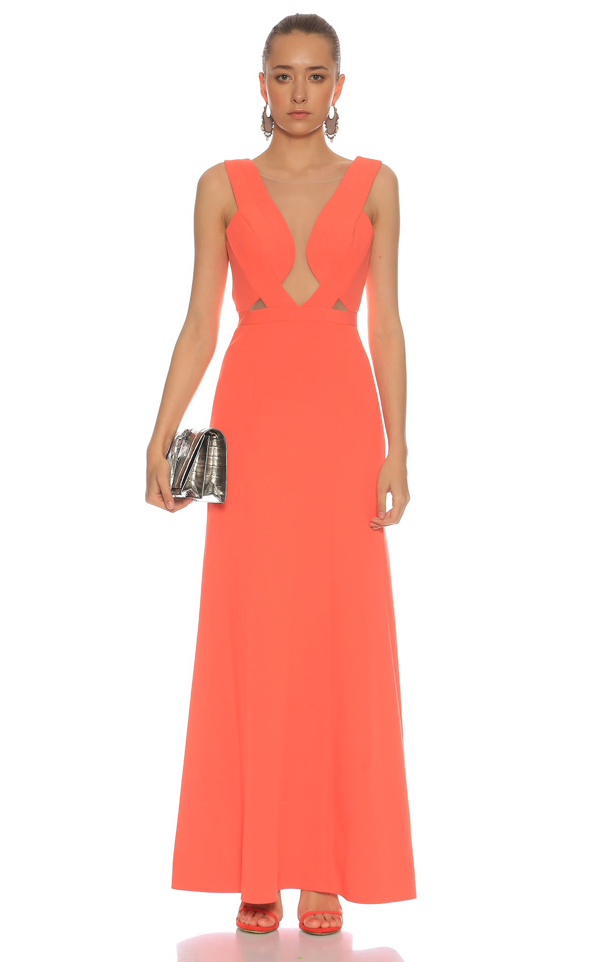 BCBG MAX AZRIA-BCBG MAX AZRIA Mercan Gece Elbisesi BCBG MAX AZRIA-BCBG MAX AZRIA Mercan Gece Elbisesi