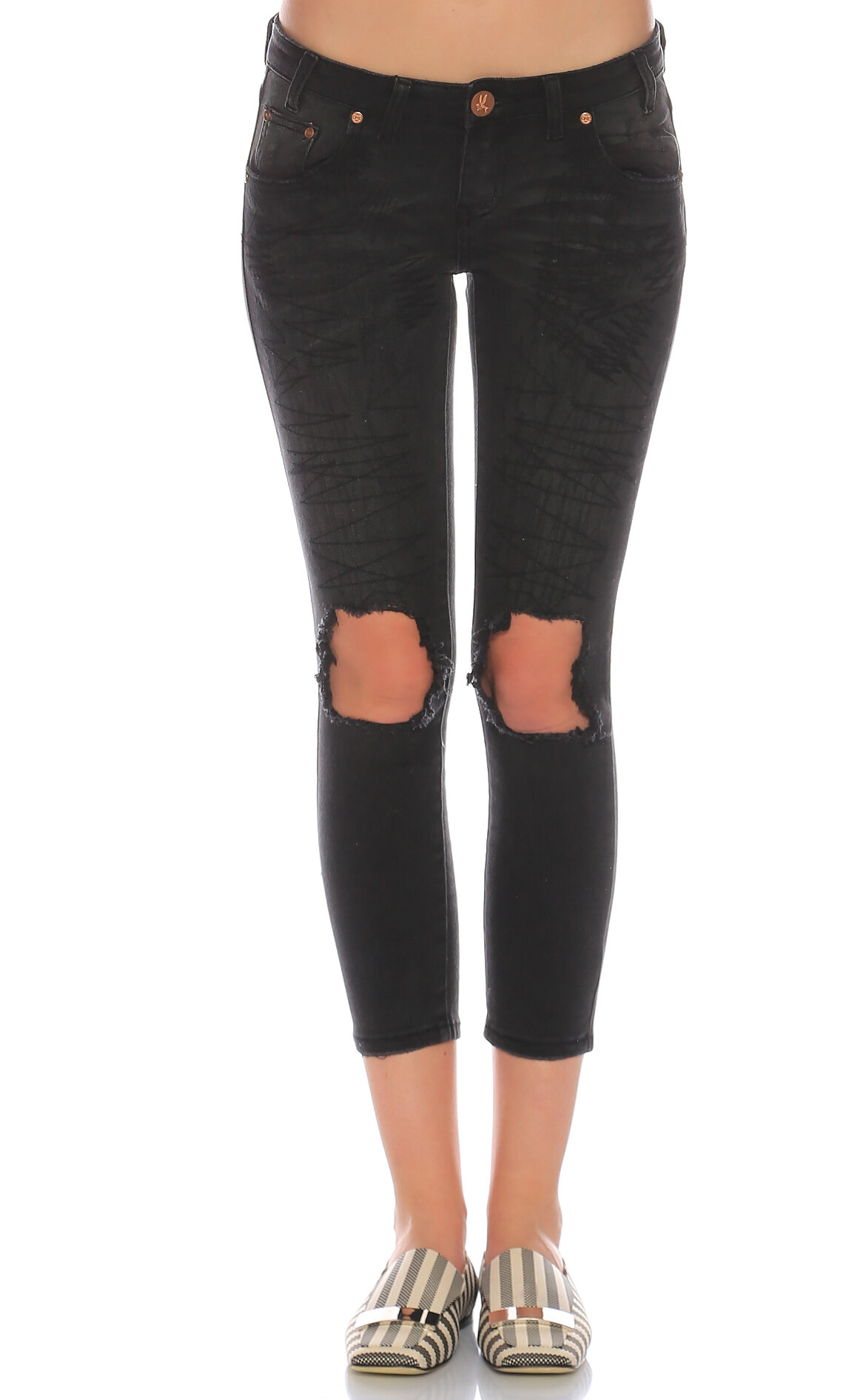 One Teaspoon-One Teaspoon Siyah Jean Pantolon