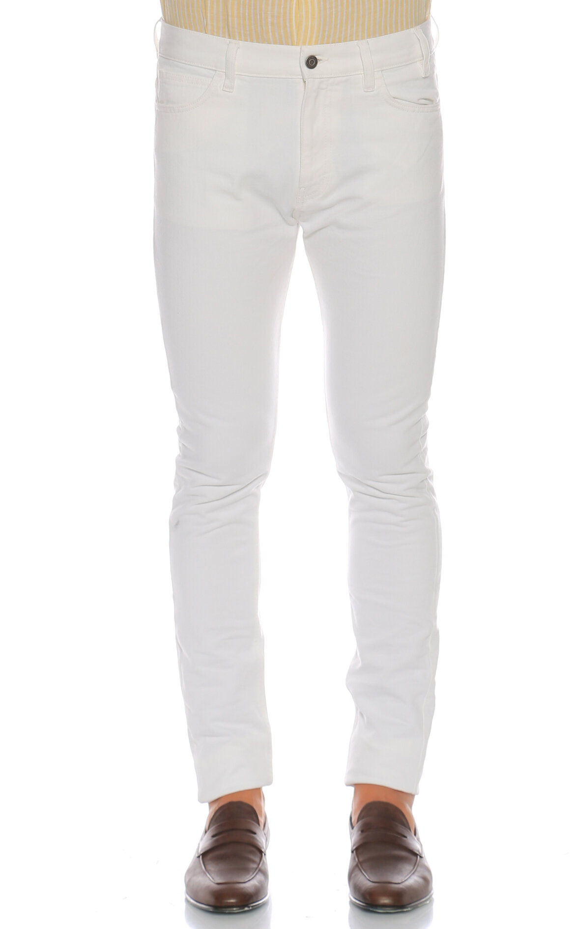 Jil Sander-Jil Sander Beyaz Jean Pantolon