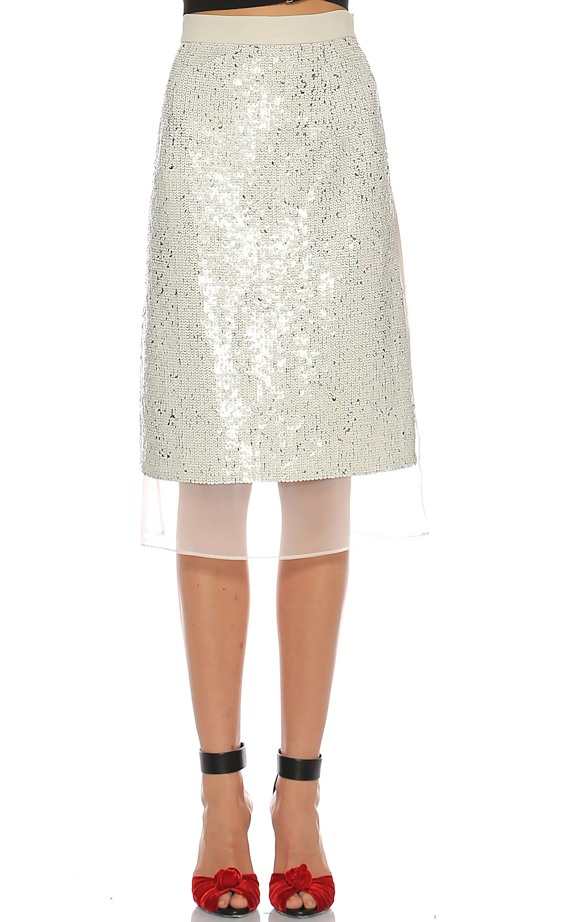 Jil Sander-Jil Sander Beyaz Etek