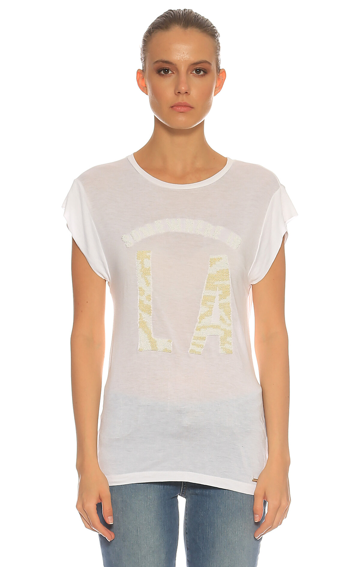 Guess-Guess Beyaz T-Shirt