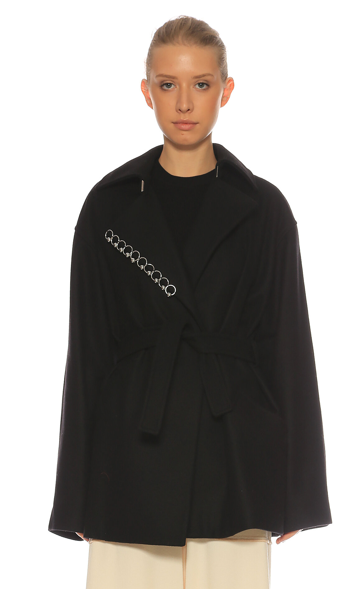 Mugler-Mugler Siyah Palto