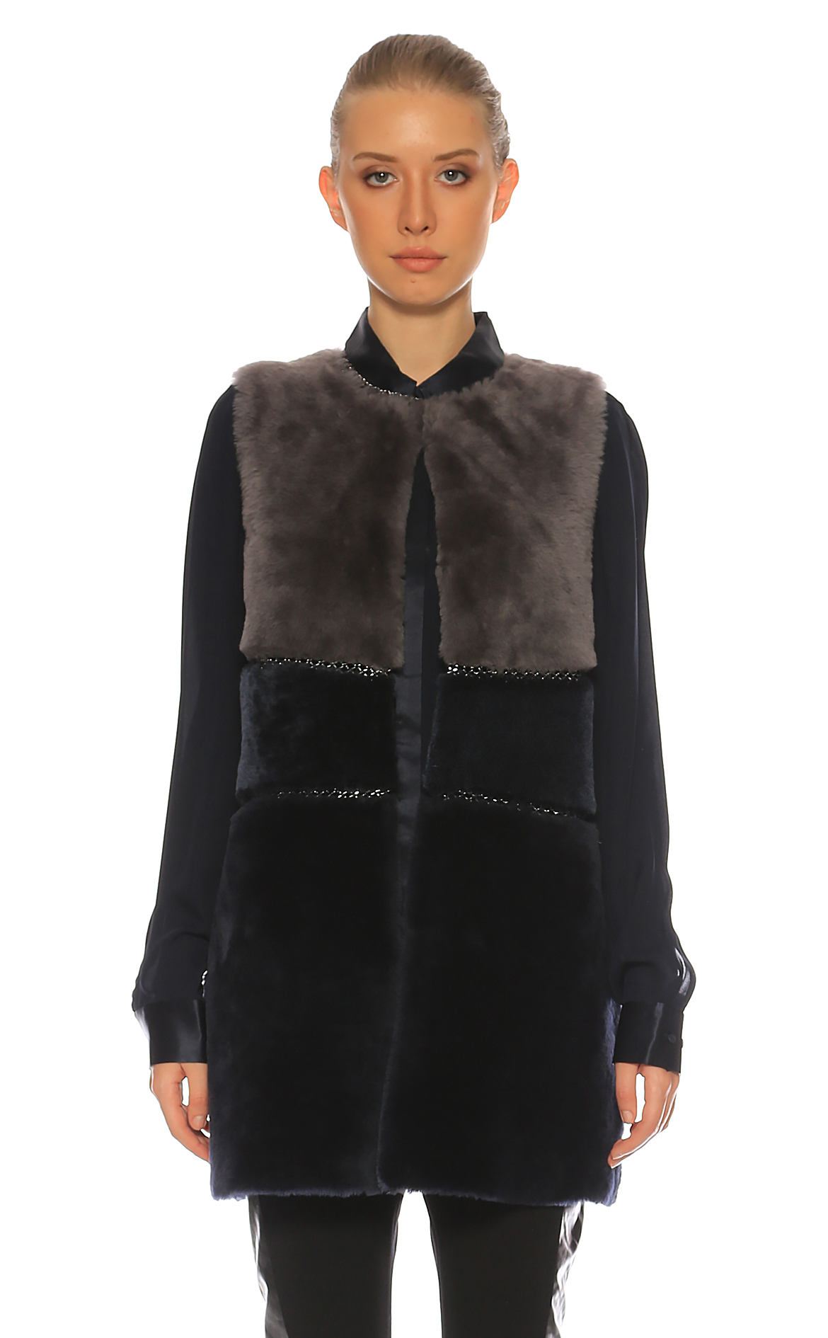 Elie Tahari-Elie Tahari Lacivert Yelek