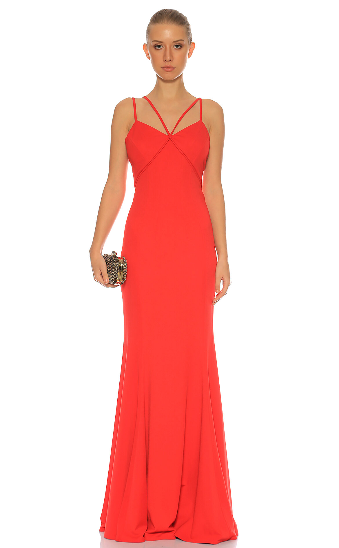 Zac Zac Posen-Zac Zac Posen Kırmızı Gece Elbisesi