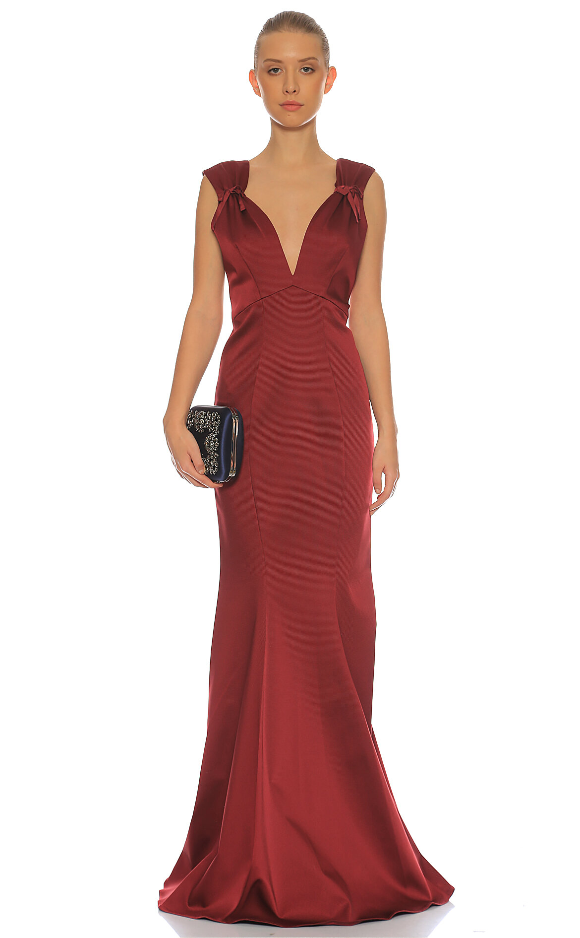 Zac Zac Posen-Zac Zac Posen Kırmızı Gece Elbisesi