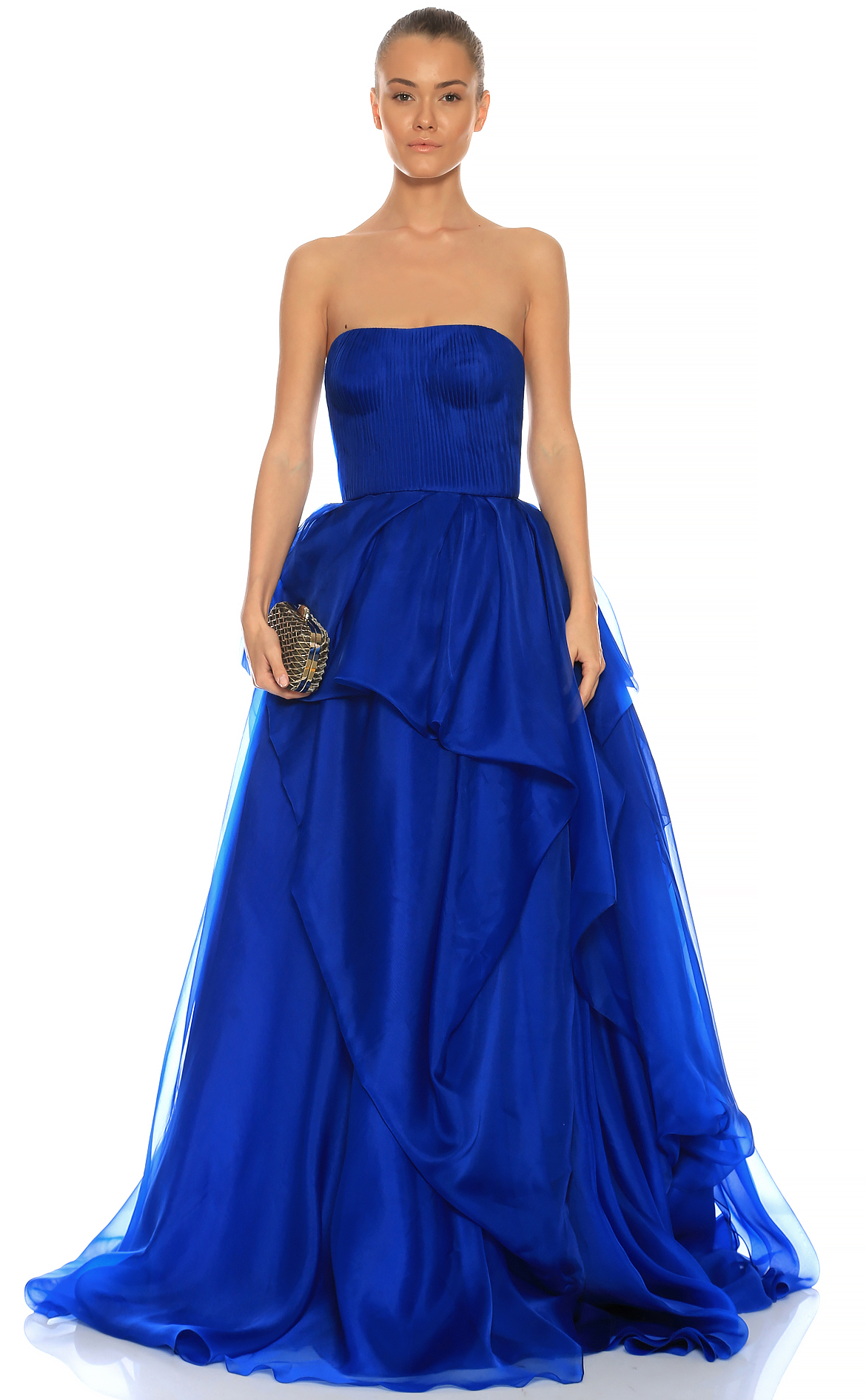 Reem Acra-Reem Acra Lacivert Gece Elbisesi