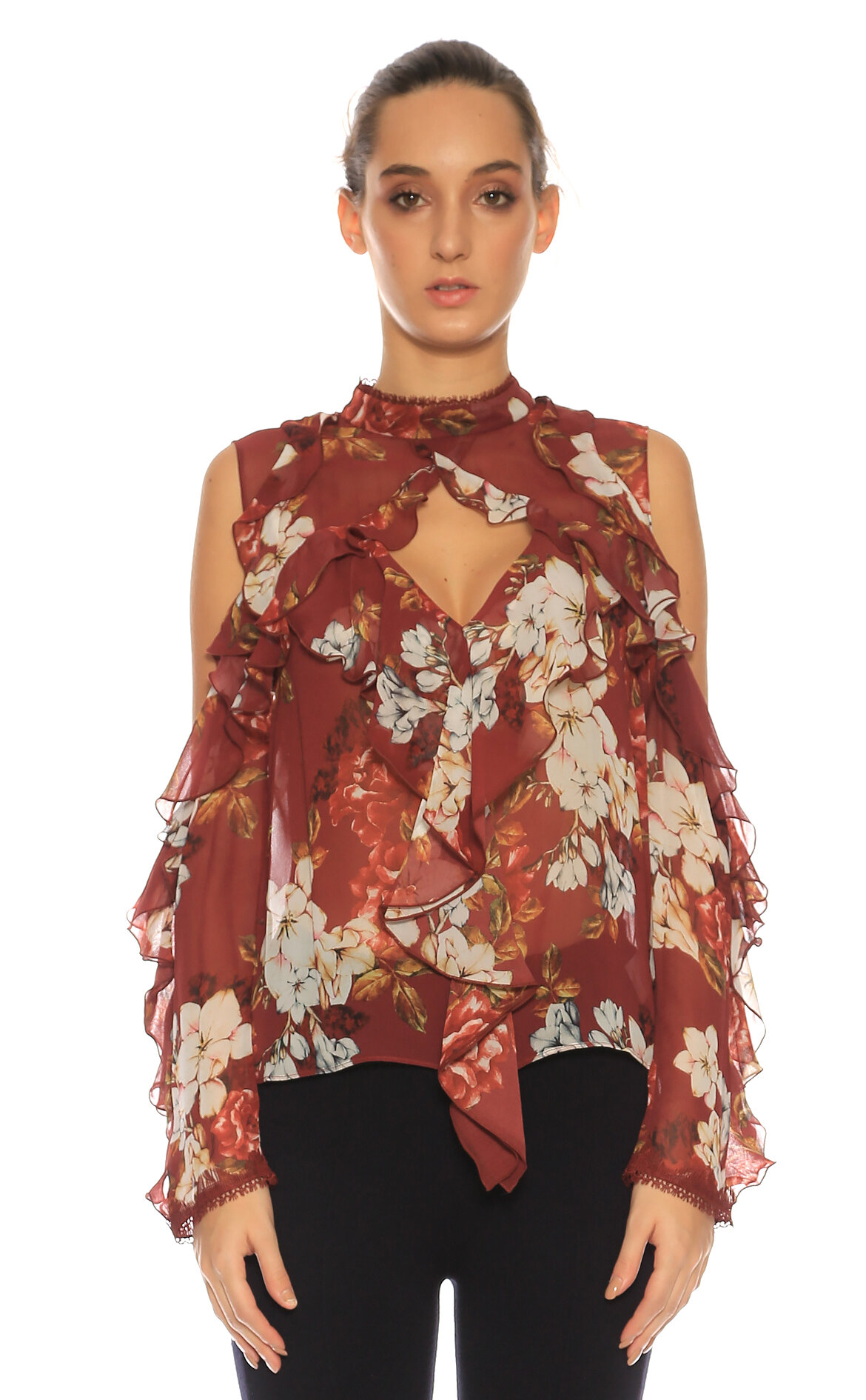 Nicholas The Label-Nicholas The Label Kahverengi Bluz