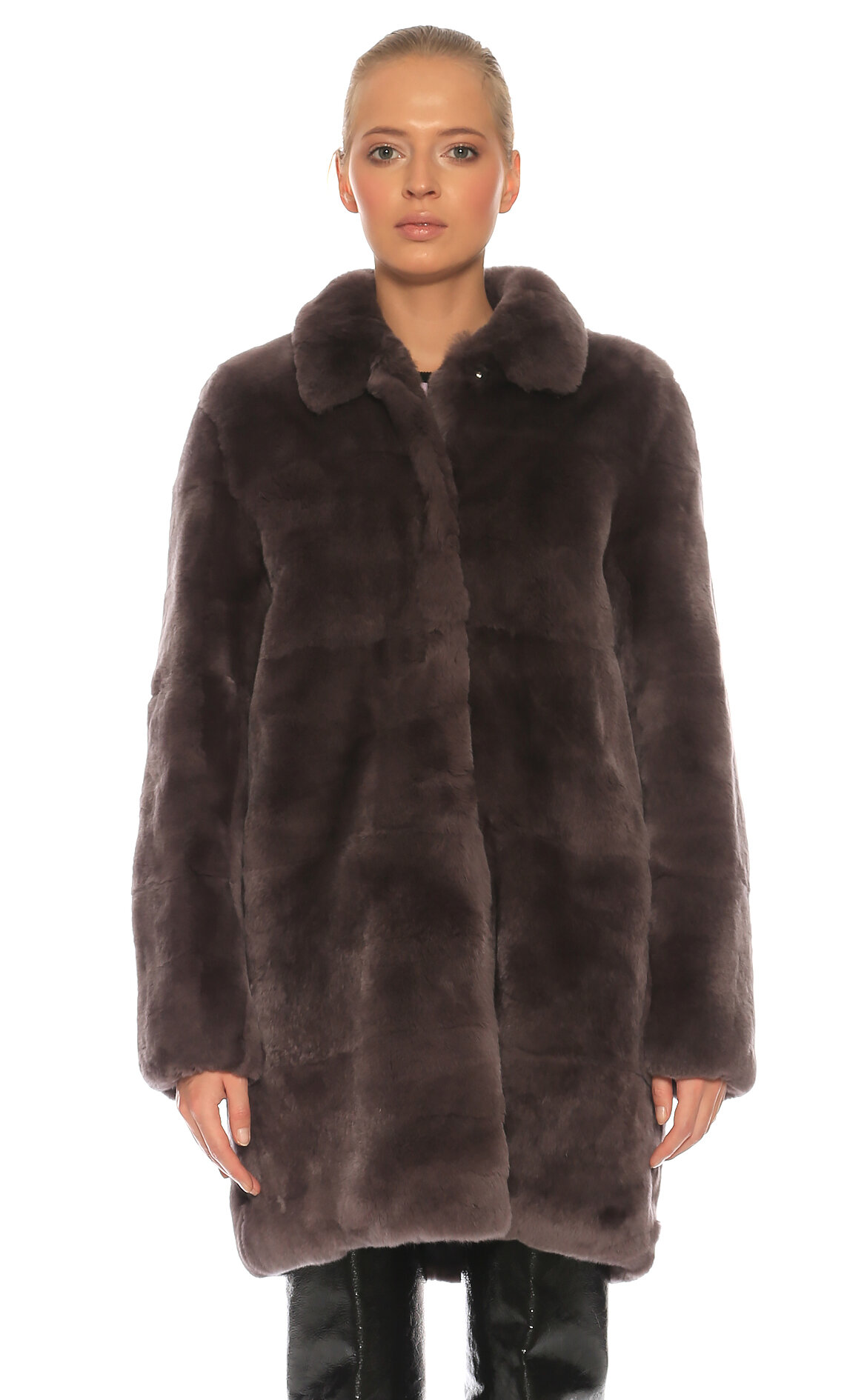 Yves Salomon-Yves Salomon Gri Kürk