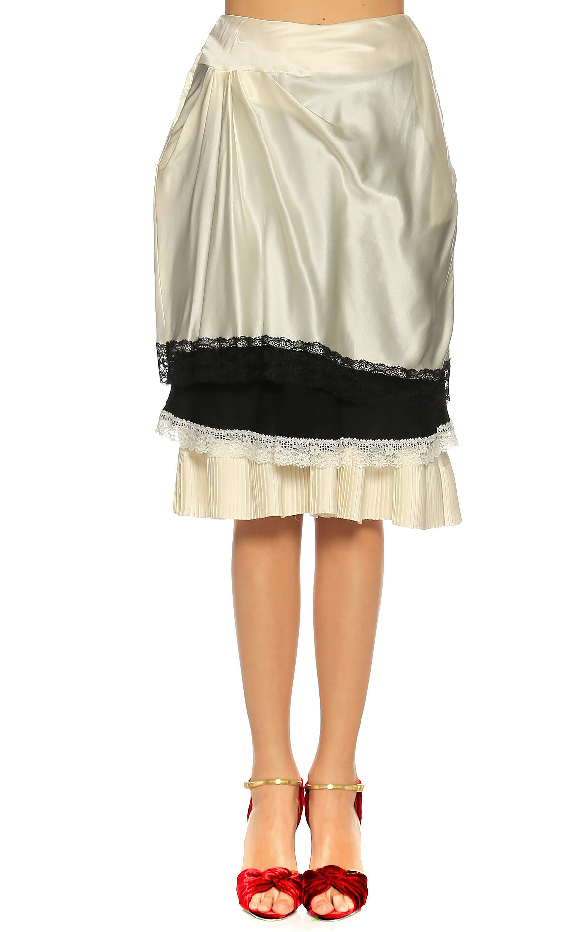 Facetasm-Facetasm Beyaz Etek