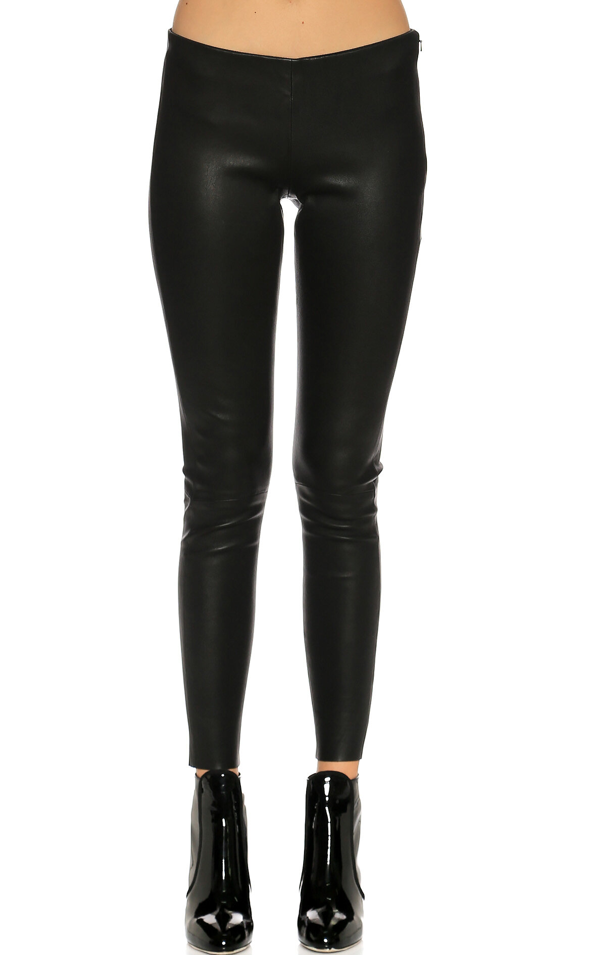 West 14-West 14 Siyah Deri Tayt