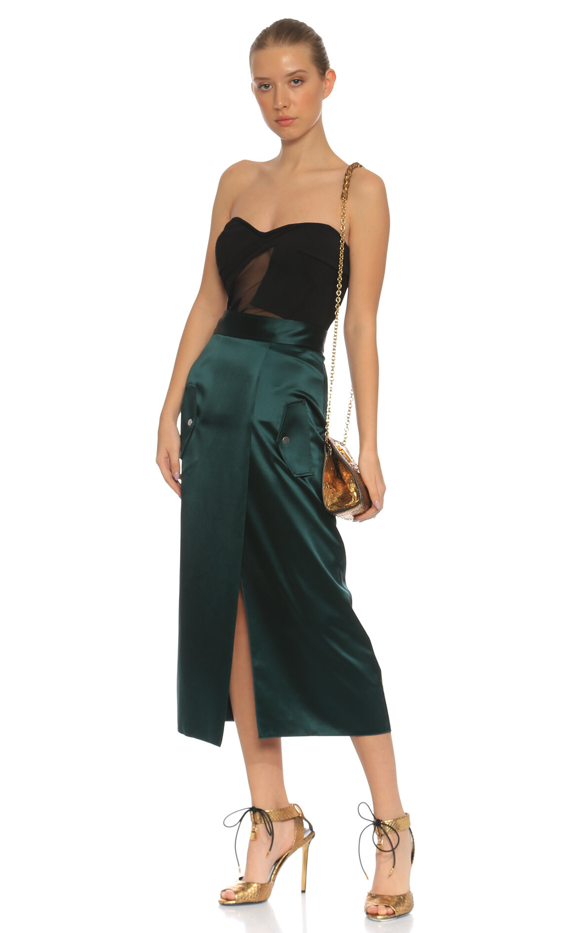 Dion Lee-Dion Lee Yeşil Etek