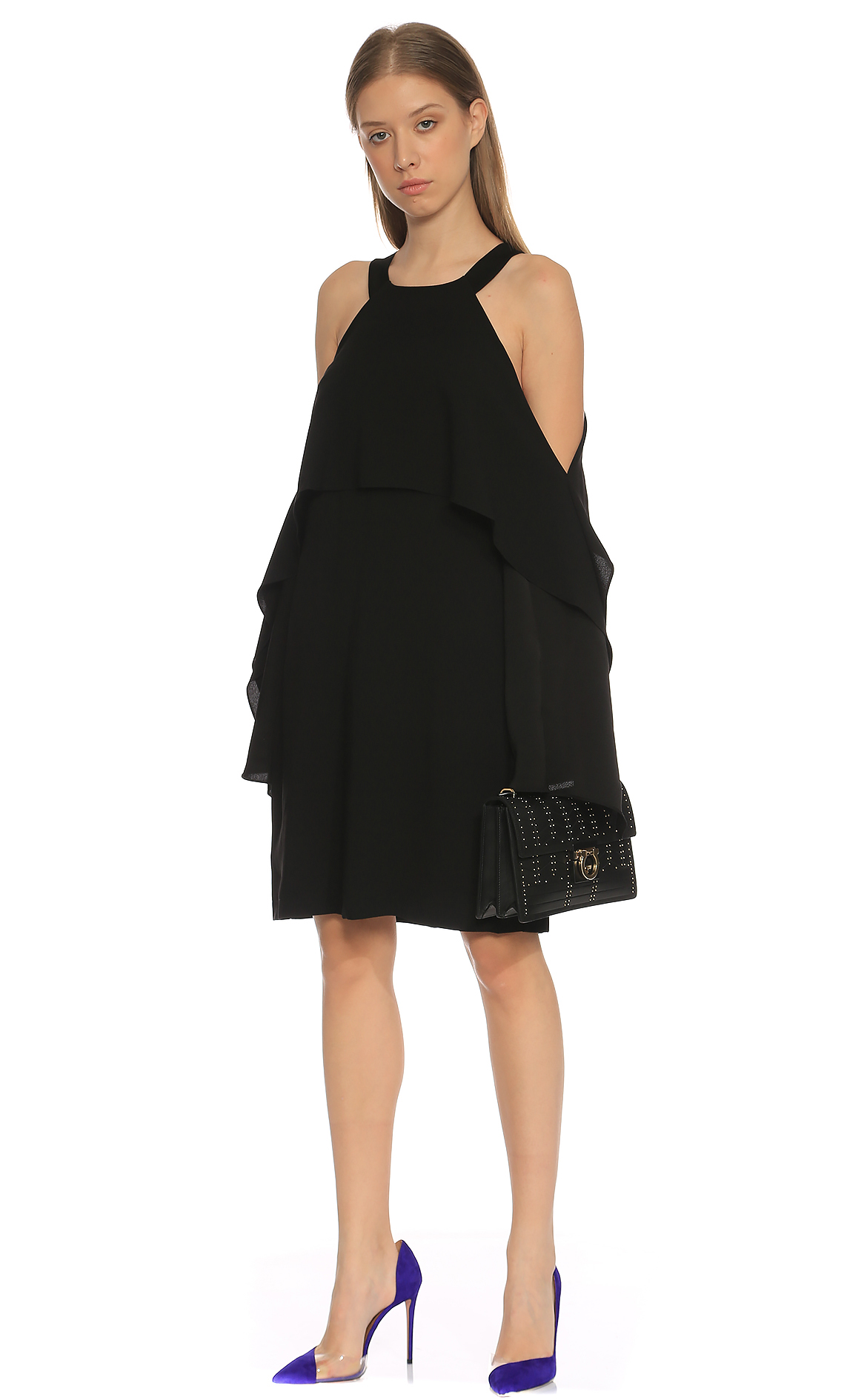 BCBG MAX AZRIA-BCBG MAX AZRIA Siyah Gece Elbisesi