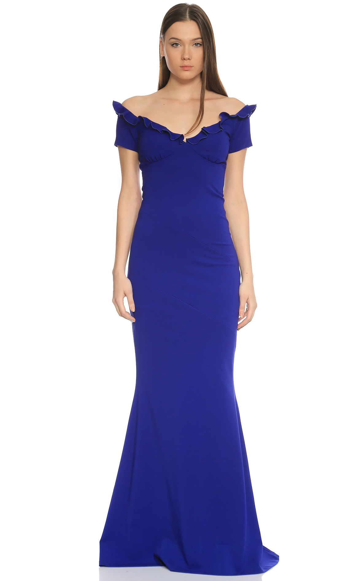 Nicole Miller-Nicole Miller Mavi Gece Elbisesi