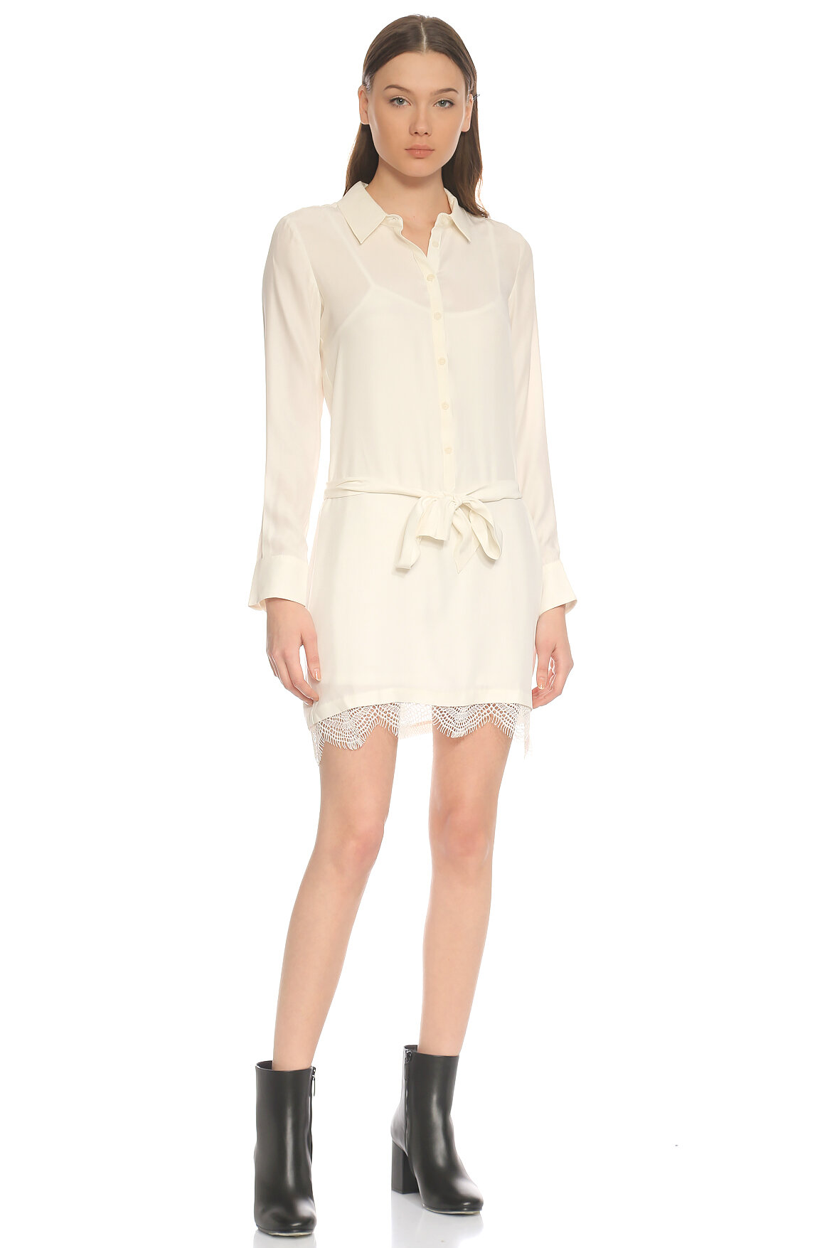 David Lerner-David Lerner Beyaz Elbise