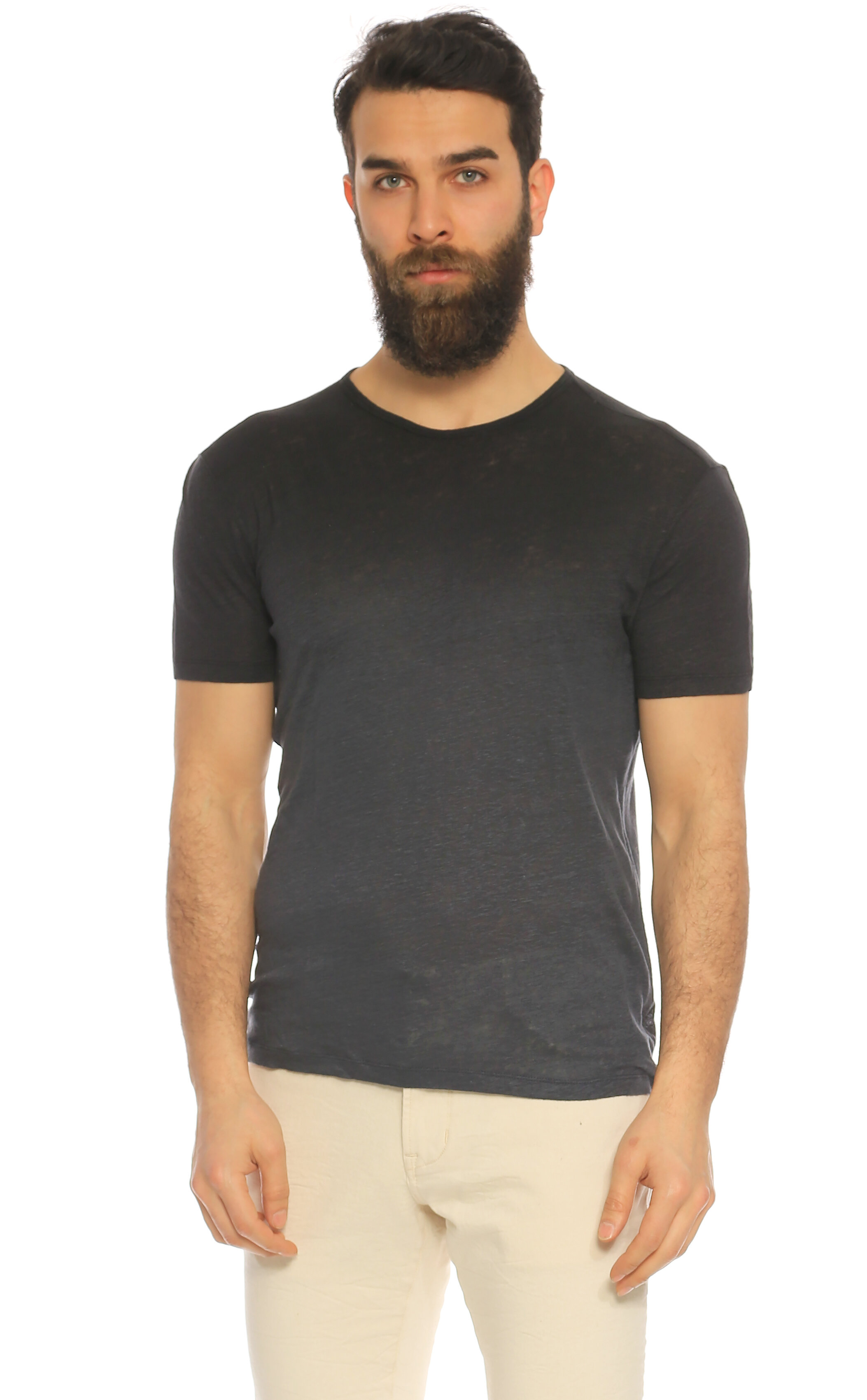 John Varvatos-John Varvatos Siyah T-Shirt