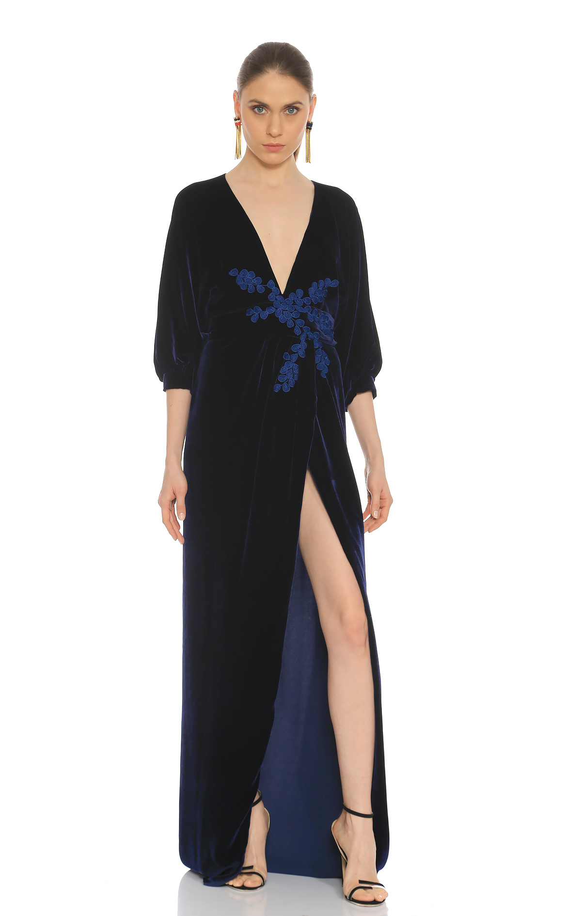 Costarellos-Costarellos Lacivert Gece Elbisesi