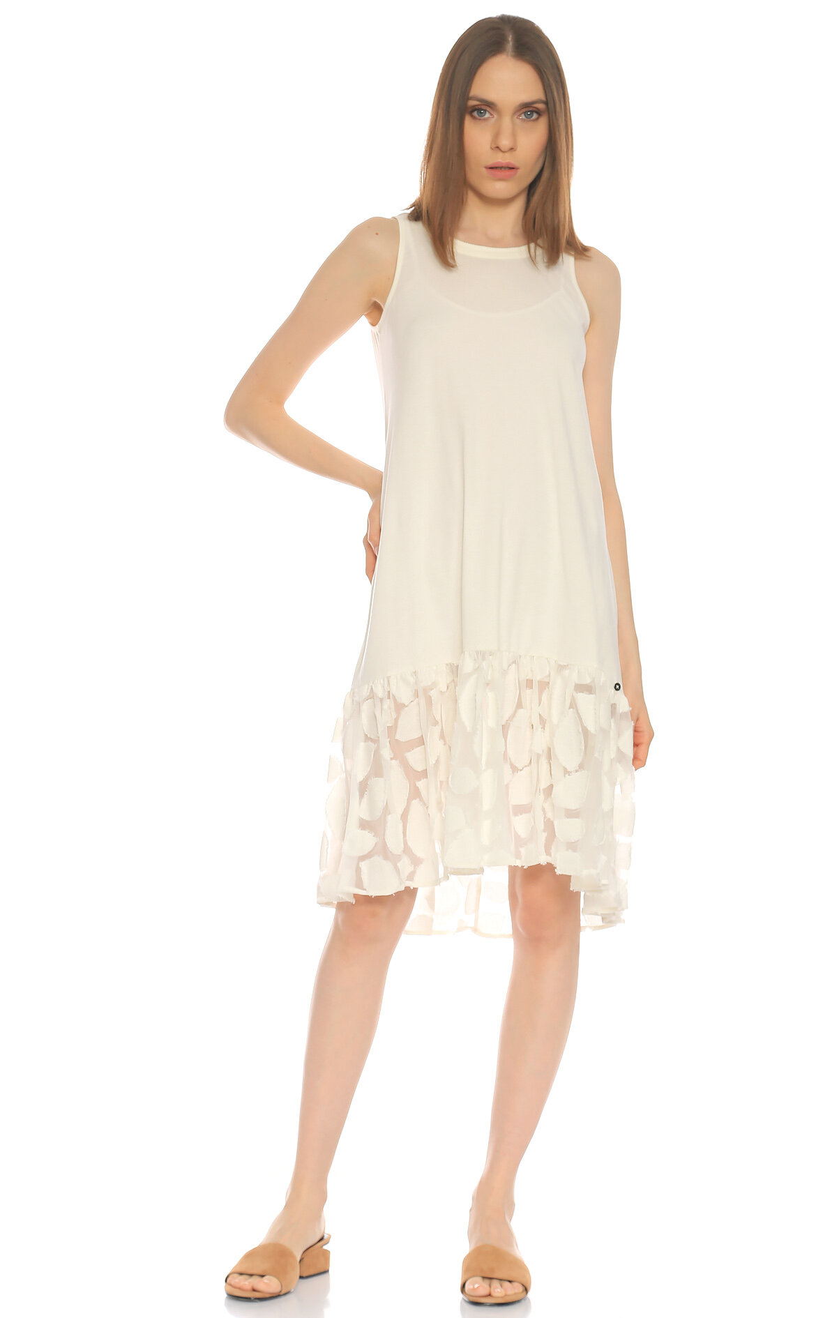 Penny Black-Penny Black Ekru Elbise