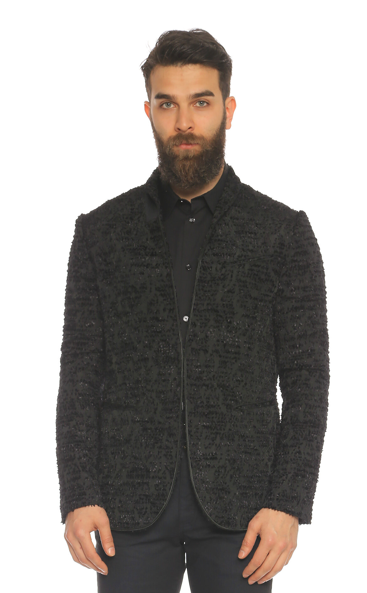 John Varvatos-John Varvatos Siyah Ceket