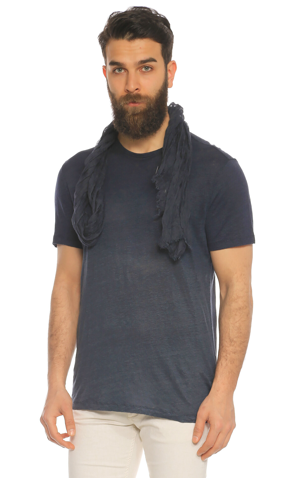 John Varvatos-John Varvatos Lacivert T-Shirt