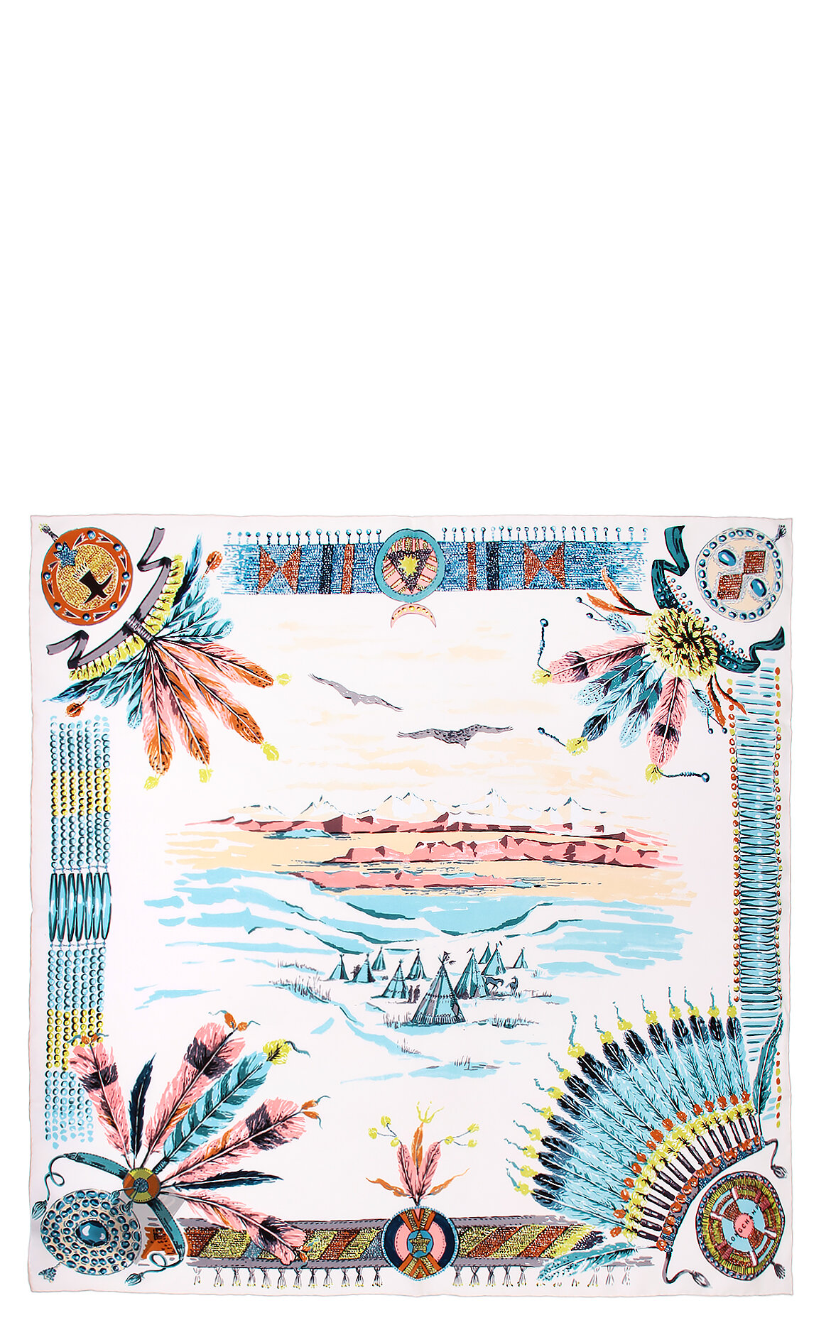 Longchamp-Longchamp Mavi Eşarp