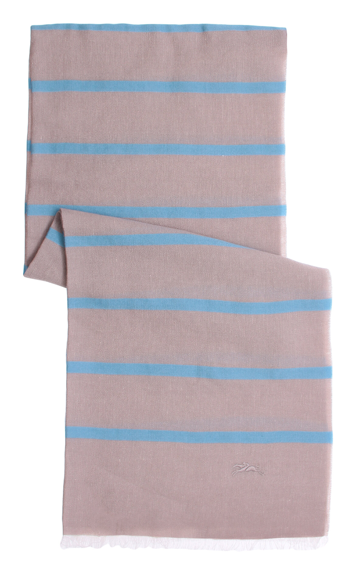 Longchamp-Longchamp Mavi Çizgili Şal