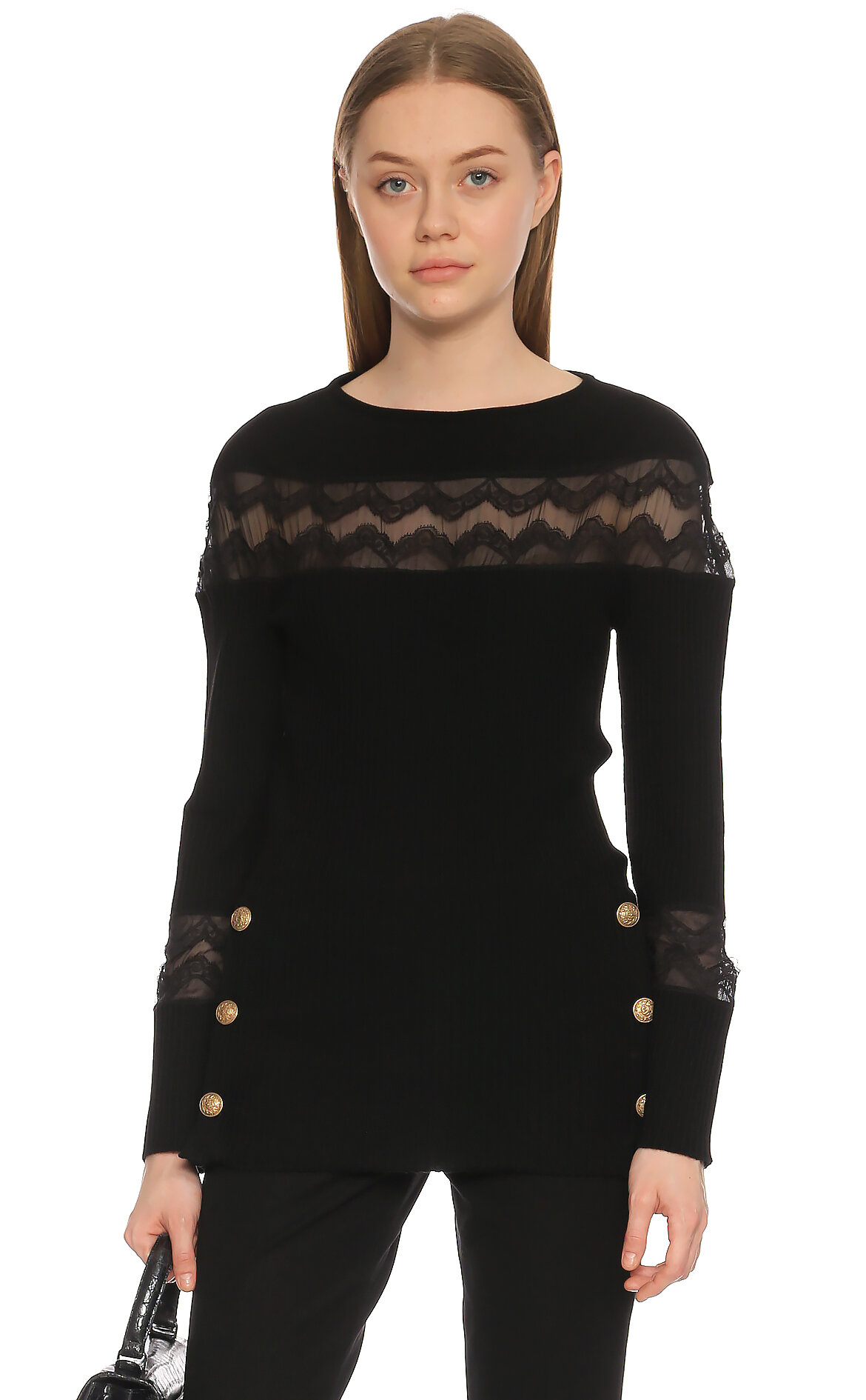 Alberta Ferretti -Alberta Ferretti  Siyah Triko