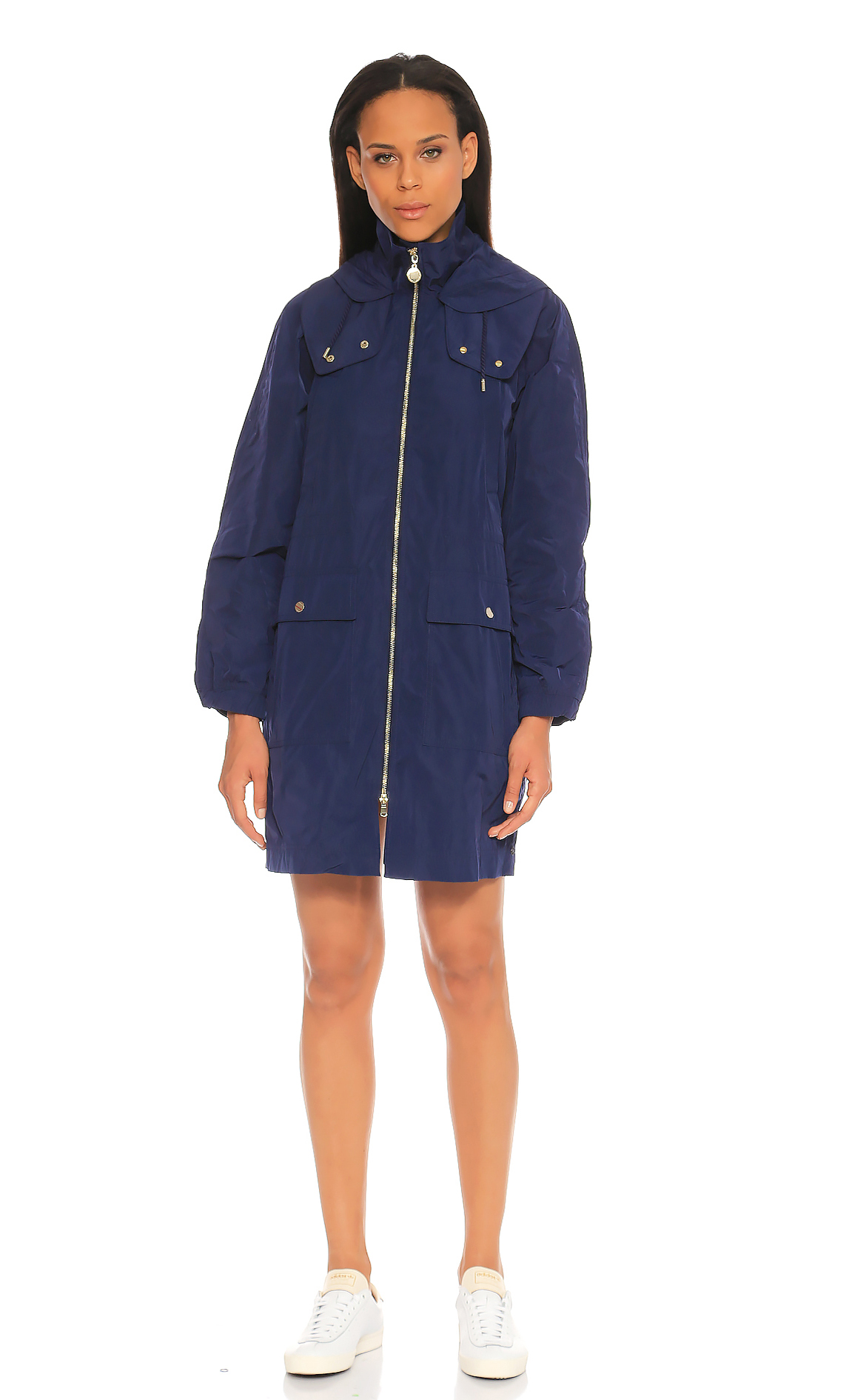 Penny Black-Penny Black Kapüşonlu Yaka Lacivert Parka