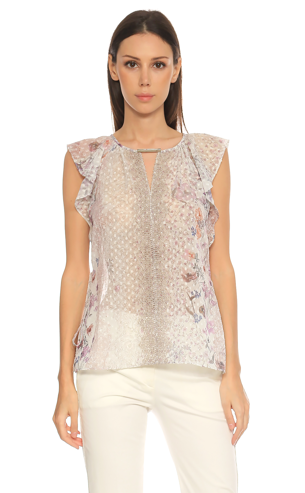 Elie Tahari-Elie Tahari İşleme Detaylı Bluz