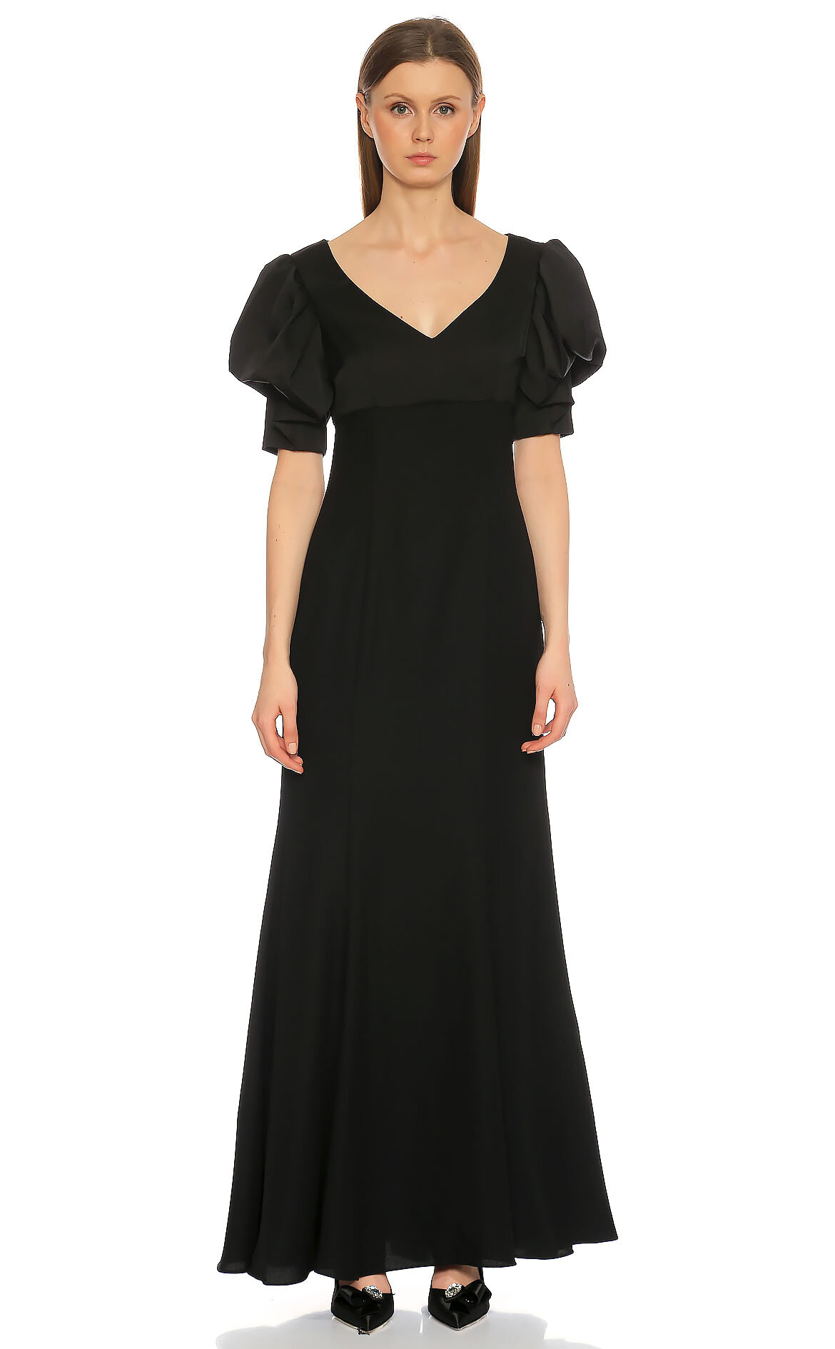 David Meister-David Meister Siyah Gece Elbisesi