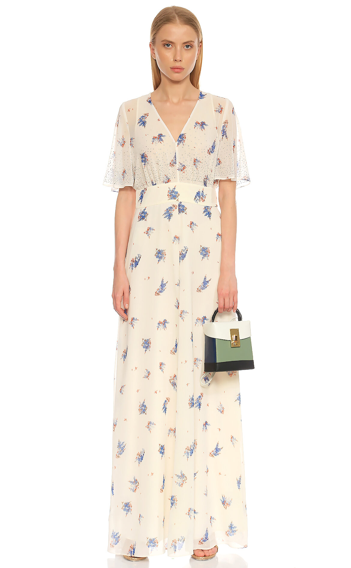 Juicy Couture-Juicy Couture Çiçek Desenli Renkli Elbise