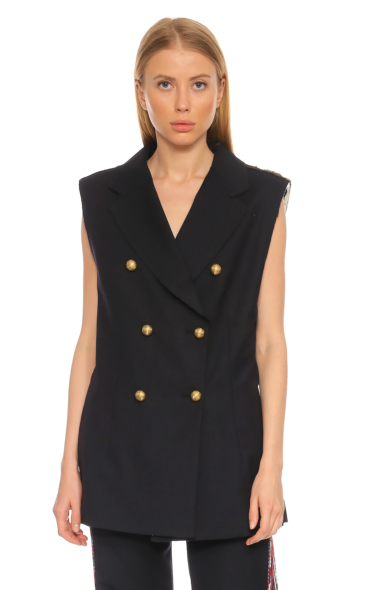 L'edition-L'edition Lacivert Yelek