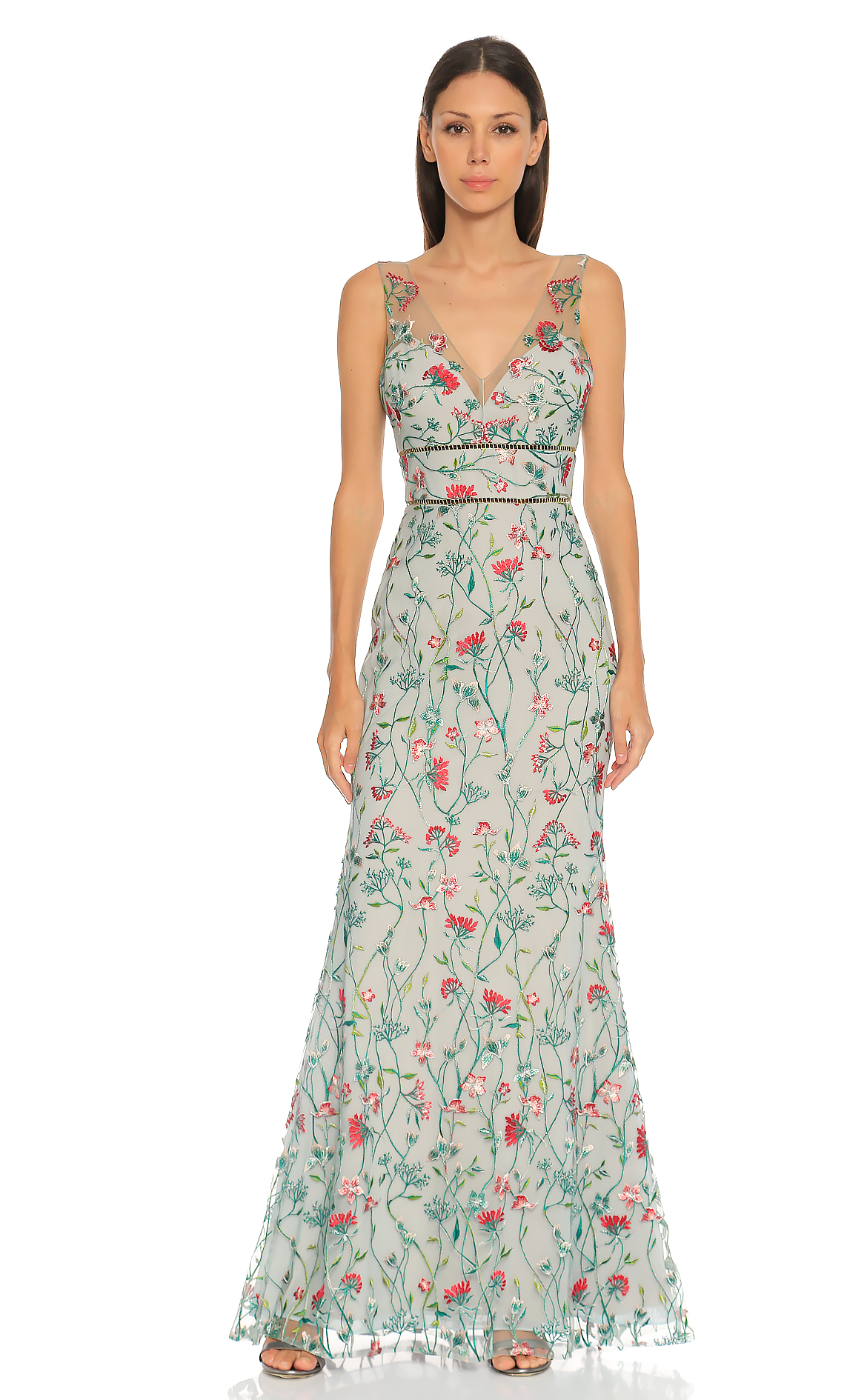 Marchesa Notte-Marchesa Notte Mavi Gece Elbisesi