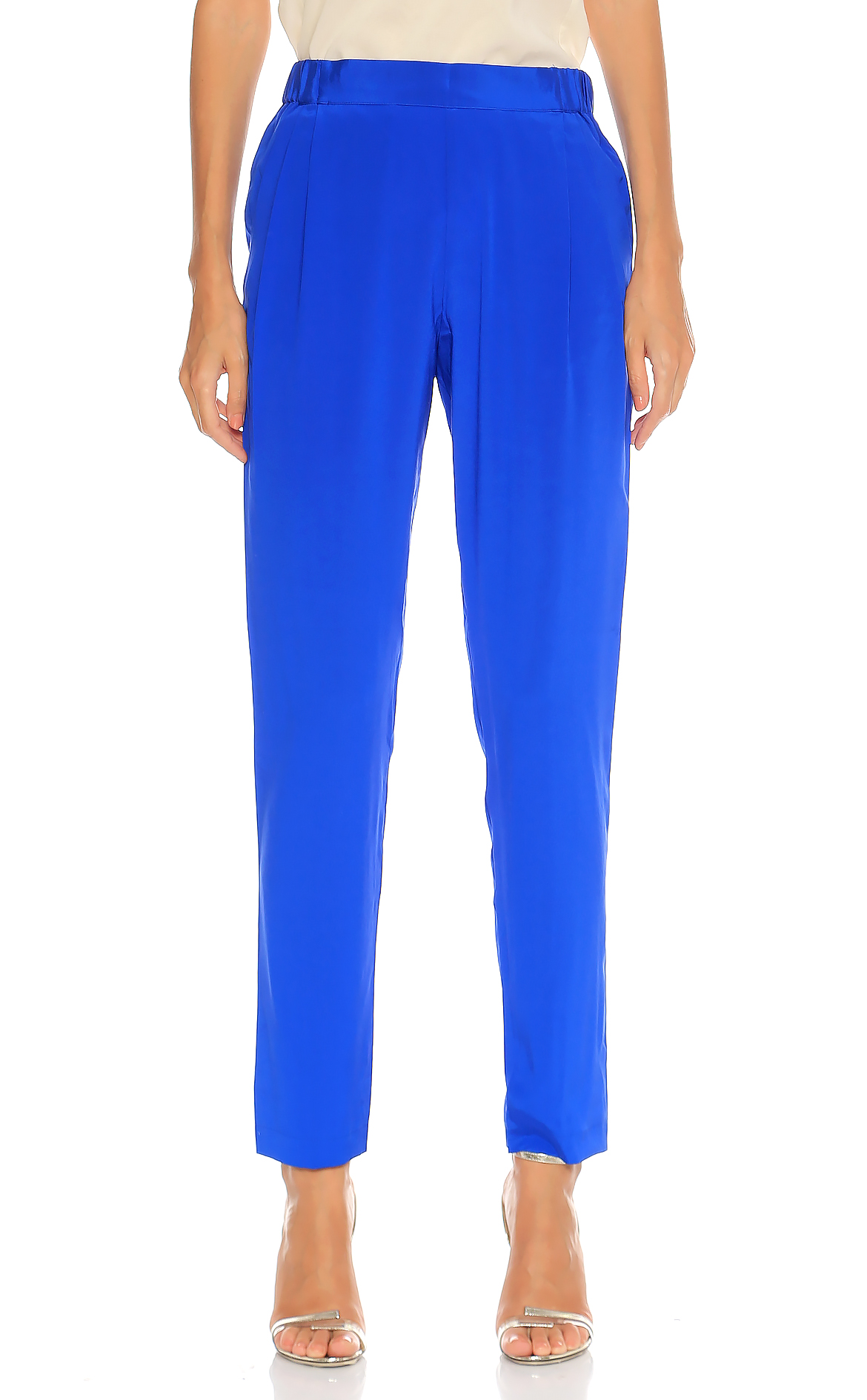 DKNY-Dkny Düz Desen Mavi Pantolon