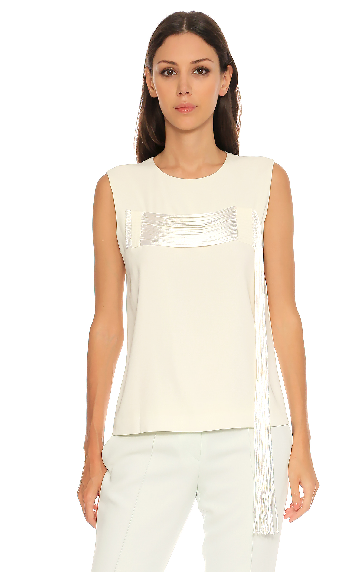 DKNY-DKNY Beyaz Bluz