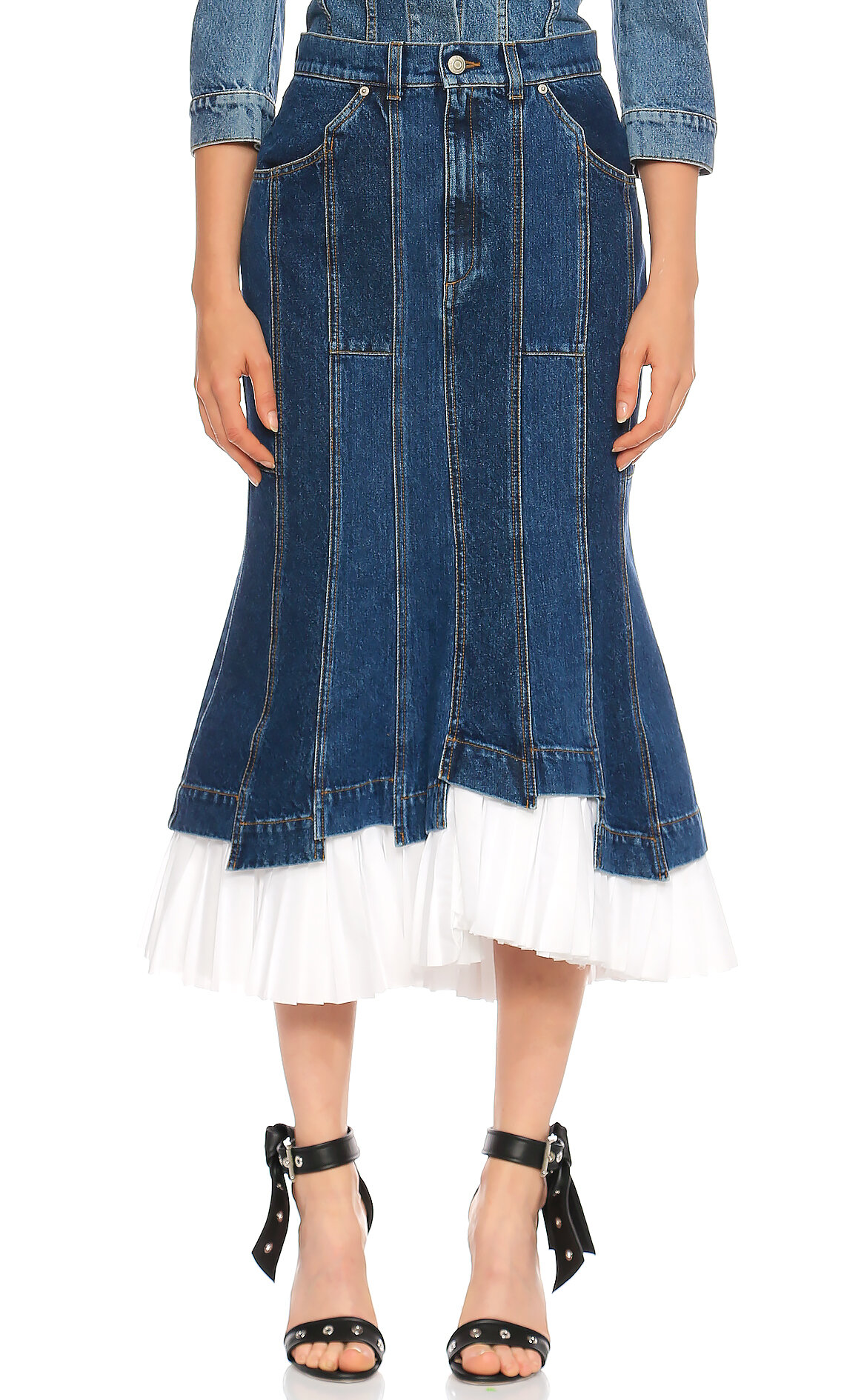 Alexander McQueen-Alexander McQueen Mavi Jean Etek